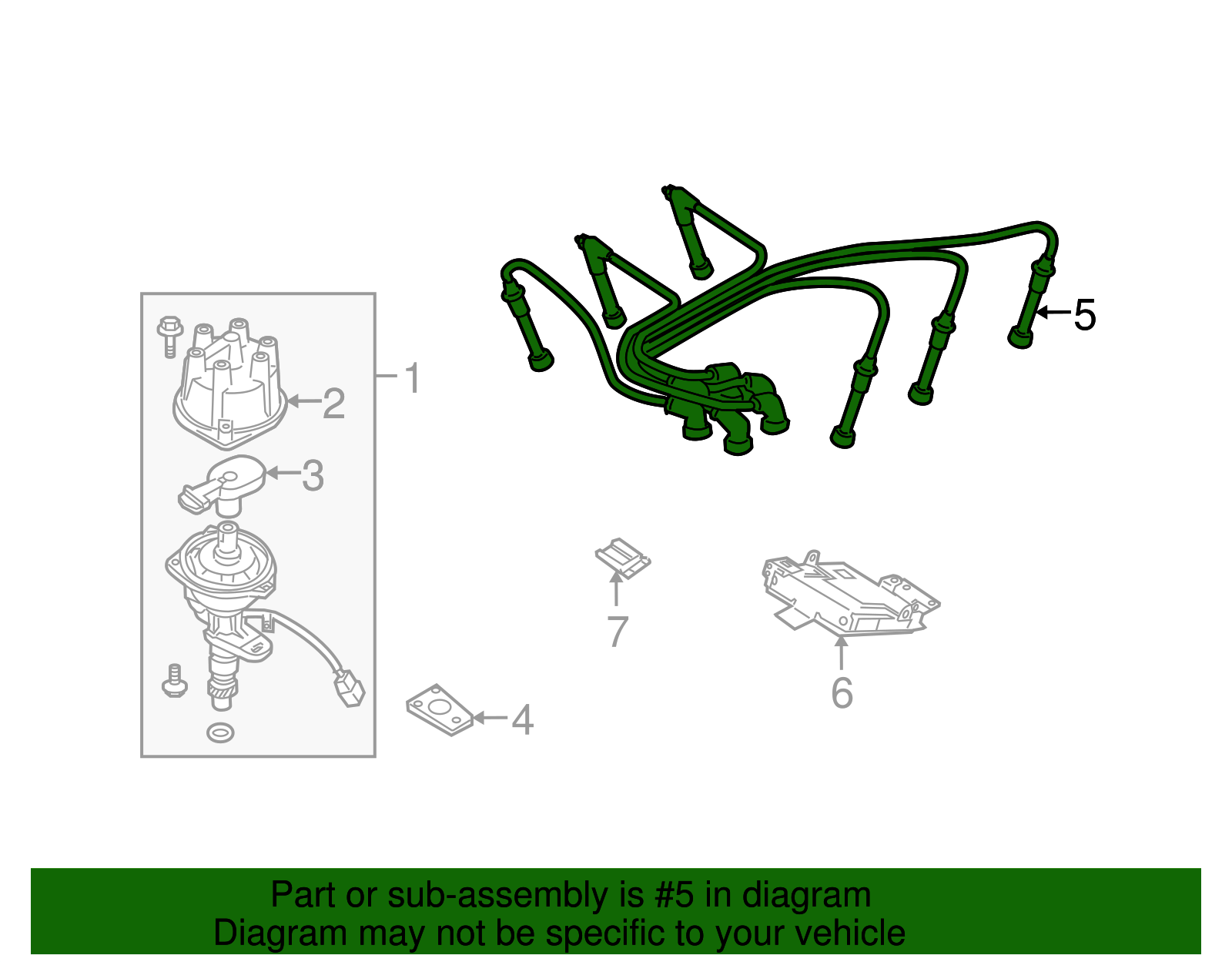 22450-5S725 - Plug Wire Set - 2001-2004 Nissan | Nissan OEM Parts Direct