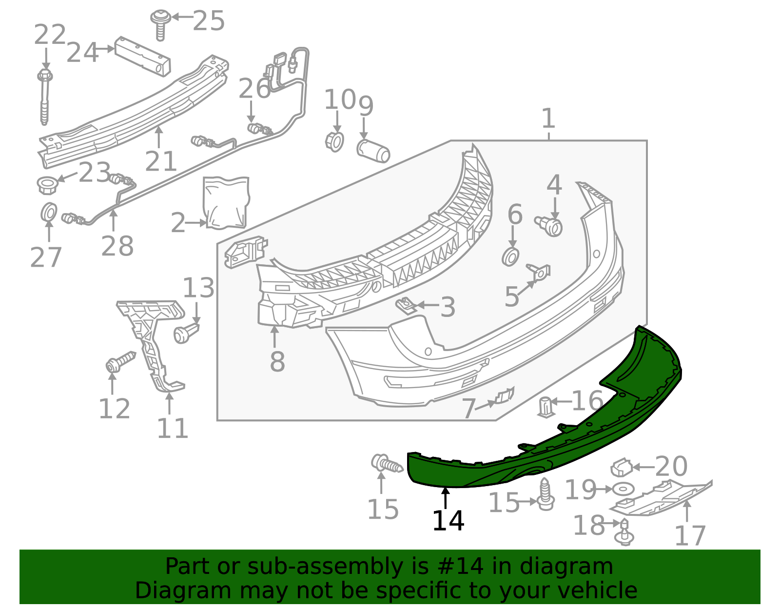 Genuine Audi 8R0-807-521-AR-GRU | Valance Panel | FREE Shipping on Most ...