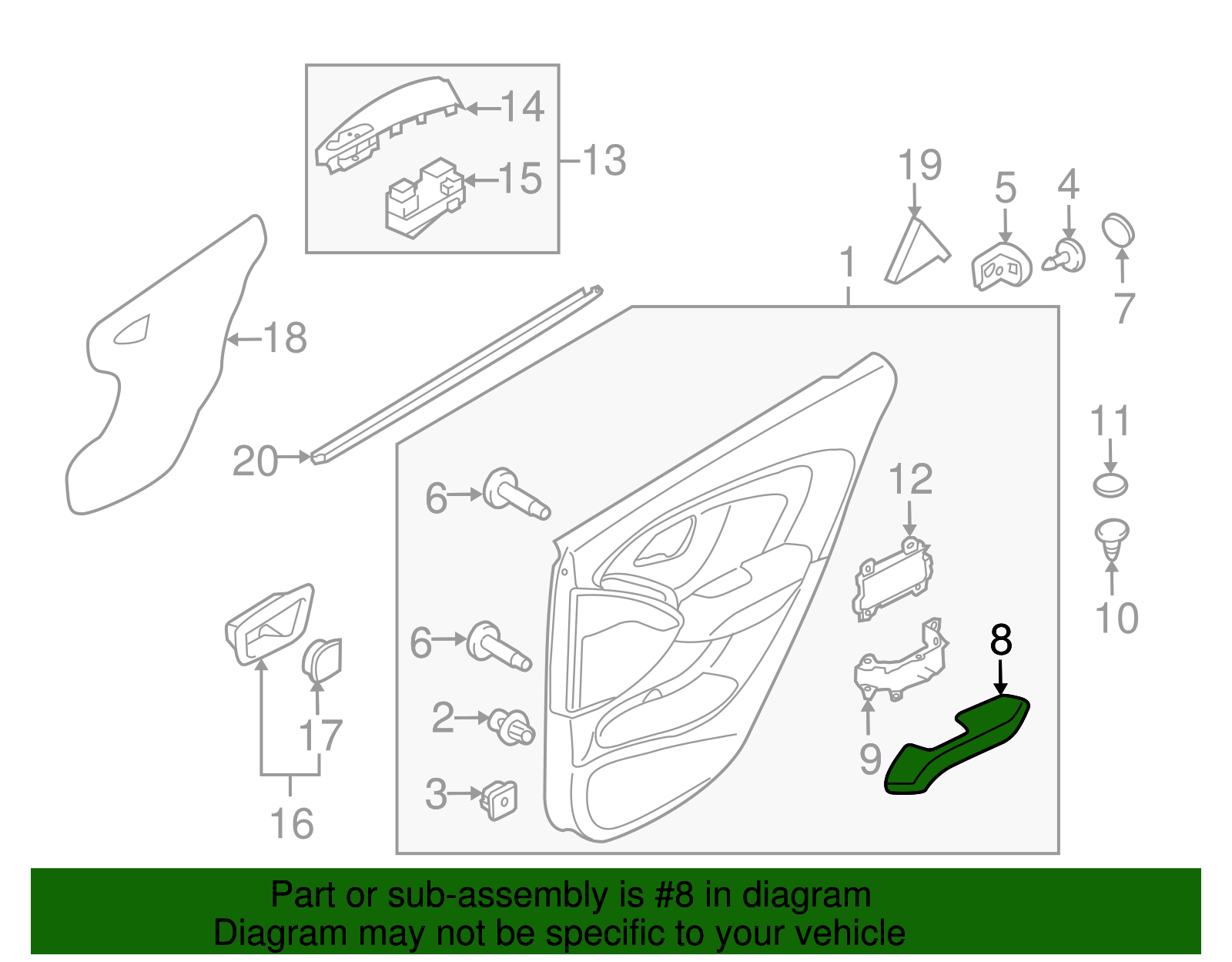 Door Armrest 83710-2S113-9P - Factory Fit & Comfort | AutoNation Parts