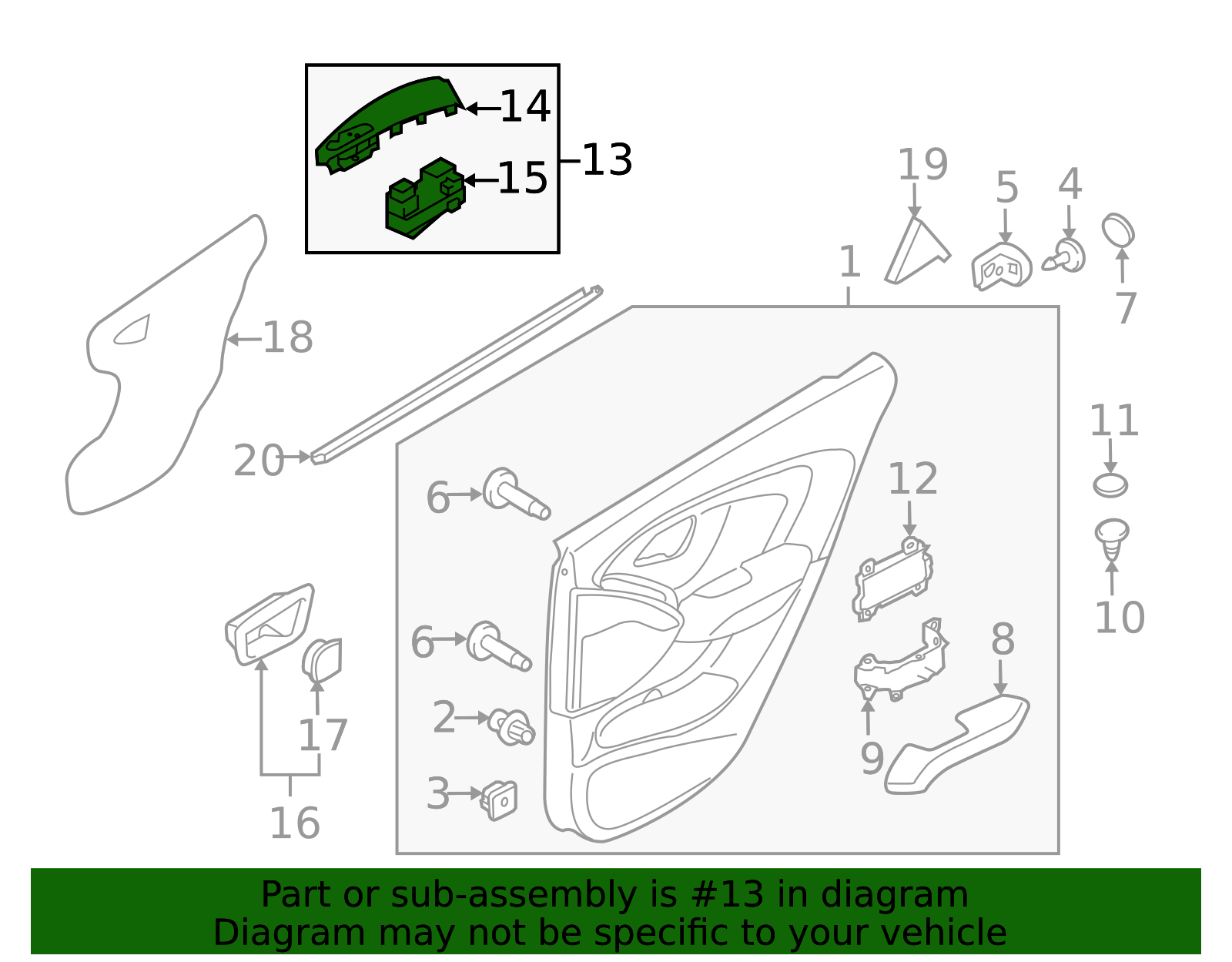 2010-2015 Hyundai Tucson Window Switch 93580-2S510-9P | QuirkParts