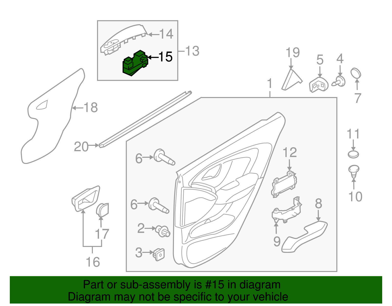 2010-2015 Hyundai Tucson Window Switch 93581-2S000 | OEM Parts Online