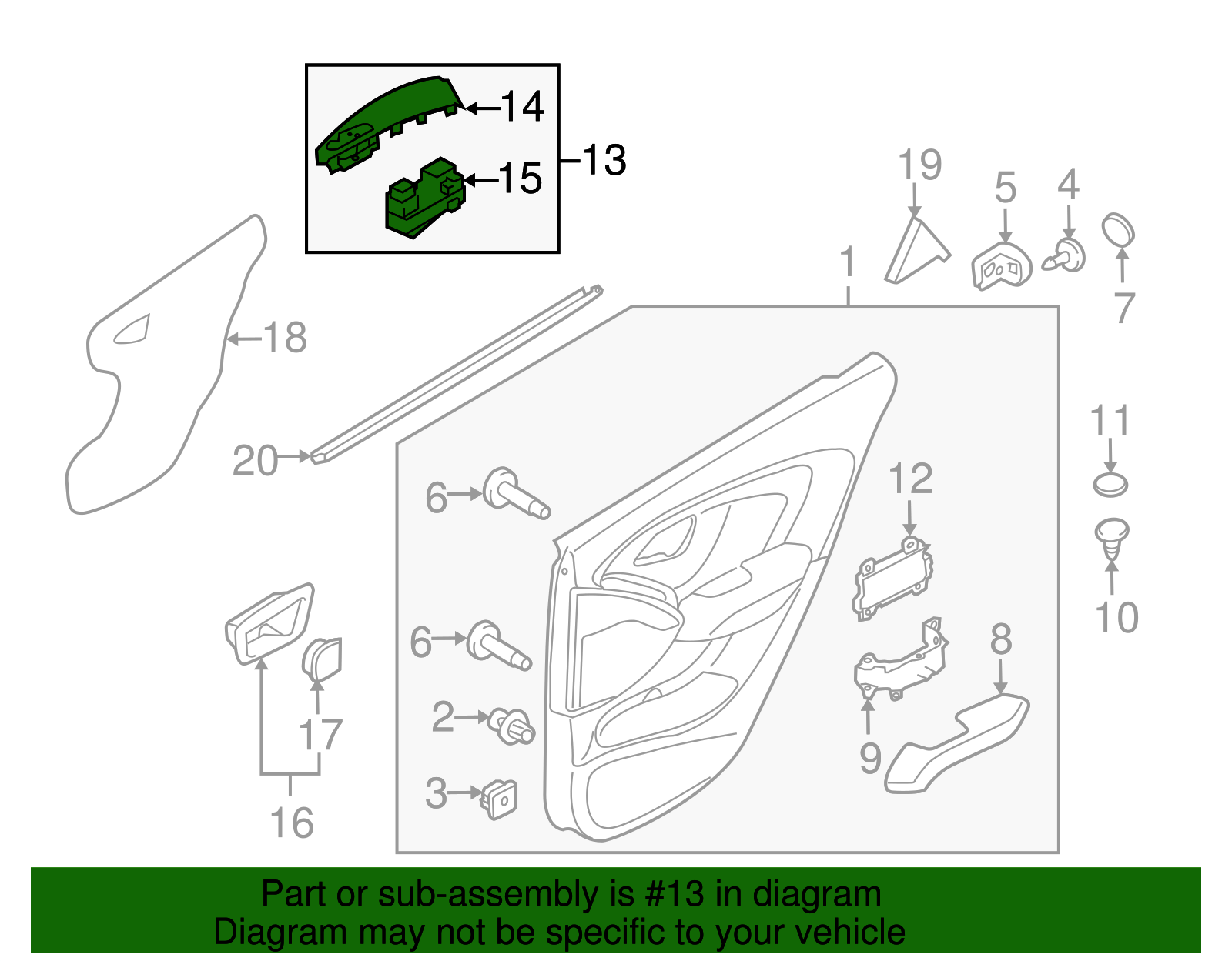 Hyundai Door Window Switch - Power Window Control - Part #93580-2S010 ...