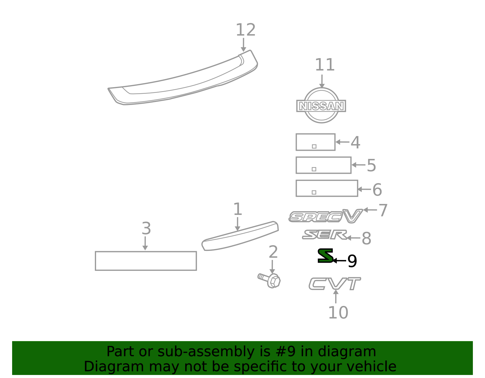 84896-ZJ61B - Nameplate Official Nissan Parts Store
