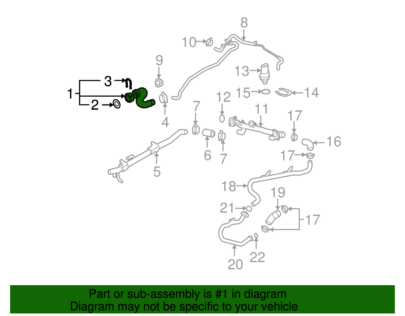 4F0-121-101-E - Upper Hose 2005-2011 Audi | Audi OEM Parts