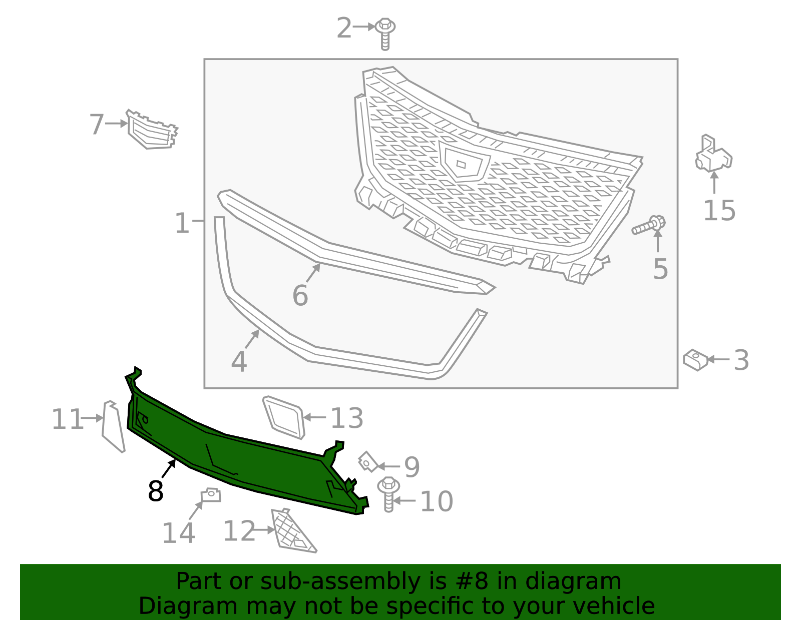 84666651 - 2020-2025 Cadillac XT6 - Front Lower Grille | Partners Chevy