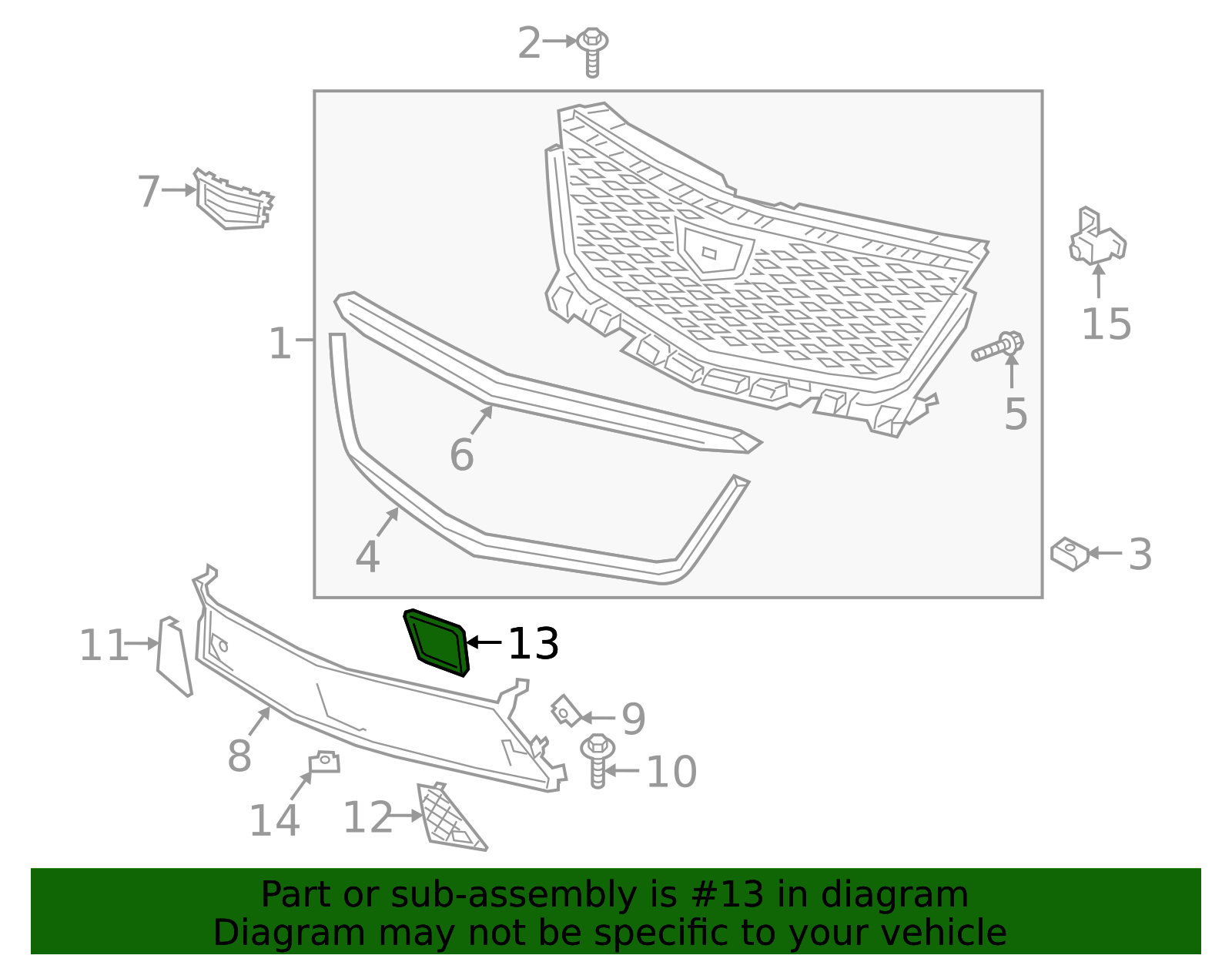 2020-2025 Cadillac XT6 Front Grille Insert 84684924 | Shop Matick Buick GMC