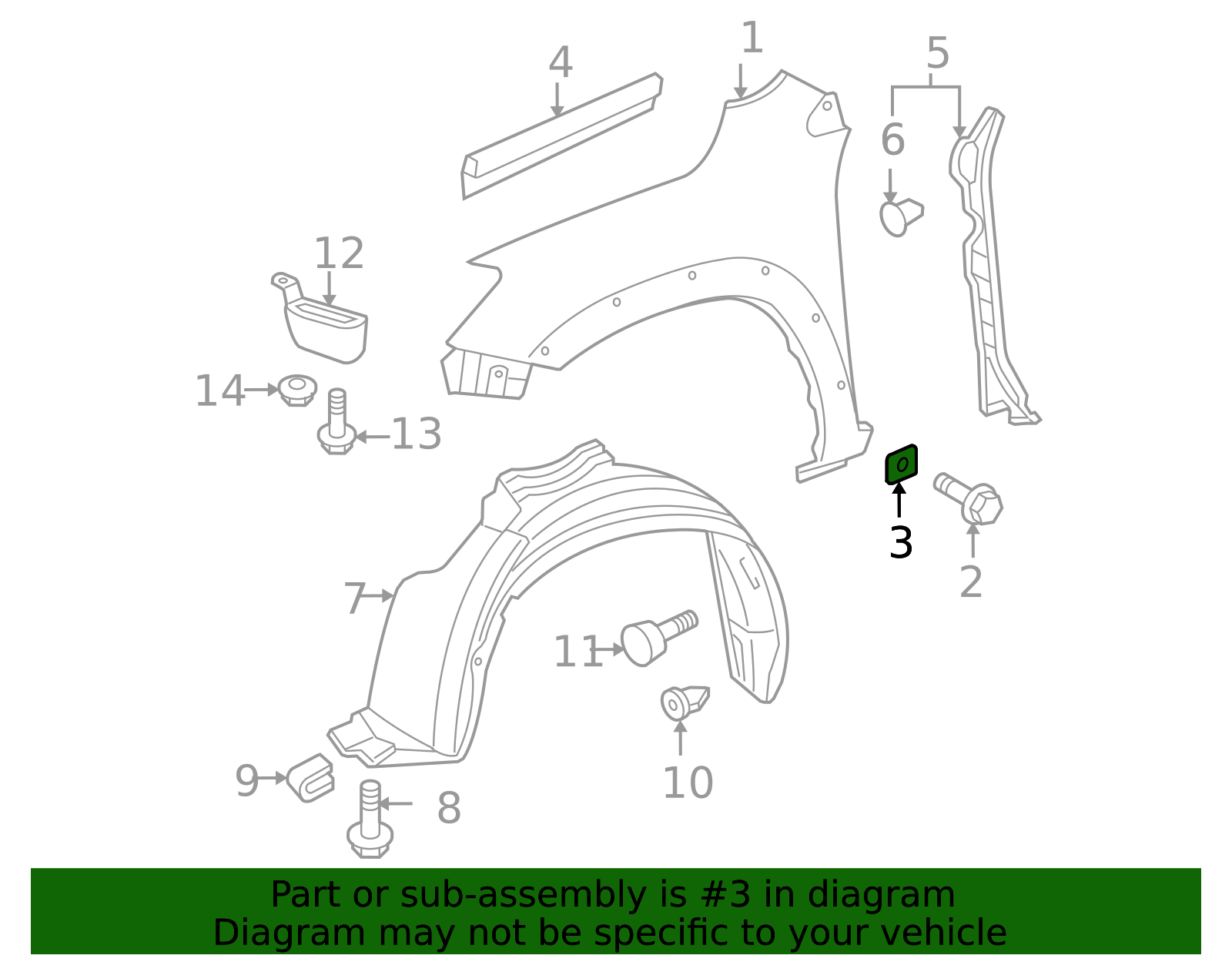 Genuine Official Toyota Fender Seal part# 53882-16030 for 1993-2022 ...