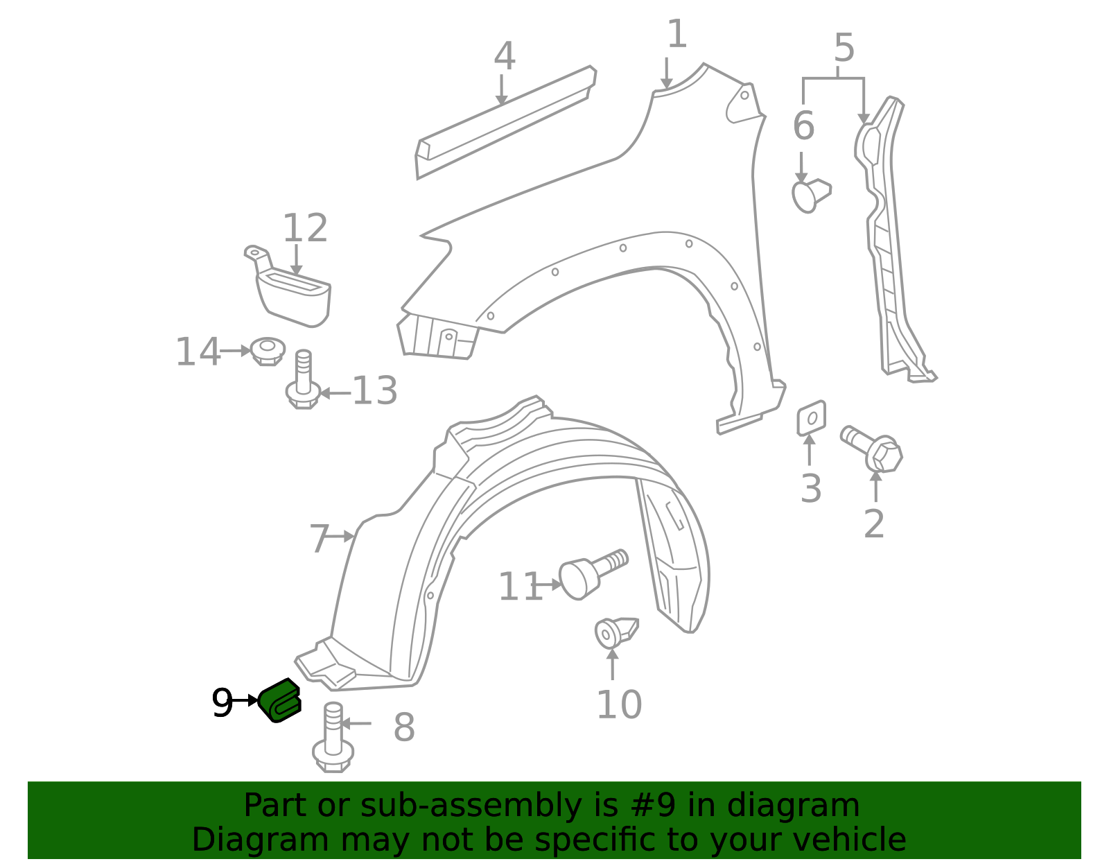 90467-05114 - Fender Liner Clip 2000-2018 Toyota | Longo Toyota Parts