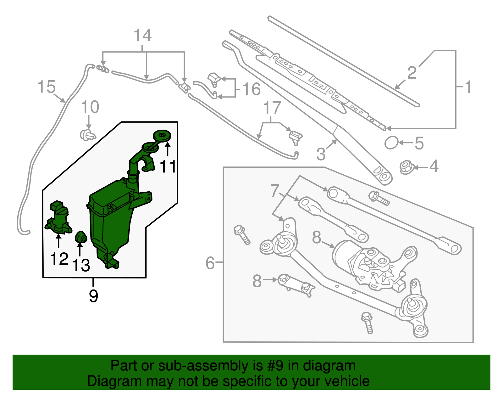 2011-2019 Nissan Versa Washer Reservoir 28910-3AF1A | Kline Nissan