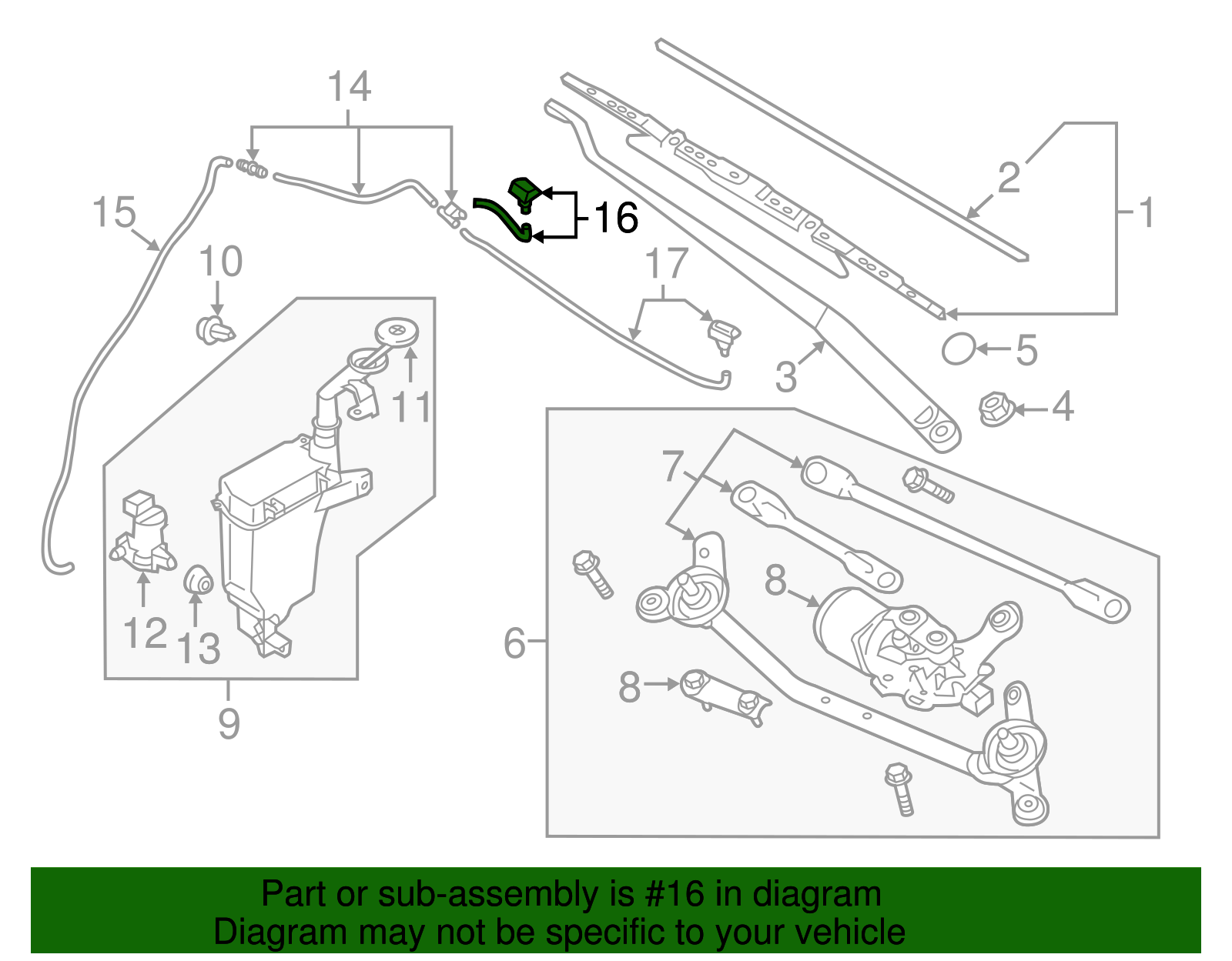 28932-1HB1A - Washer Nozzle - 2012-2019 Nissan | Nissan OEM Parts Direct
