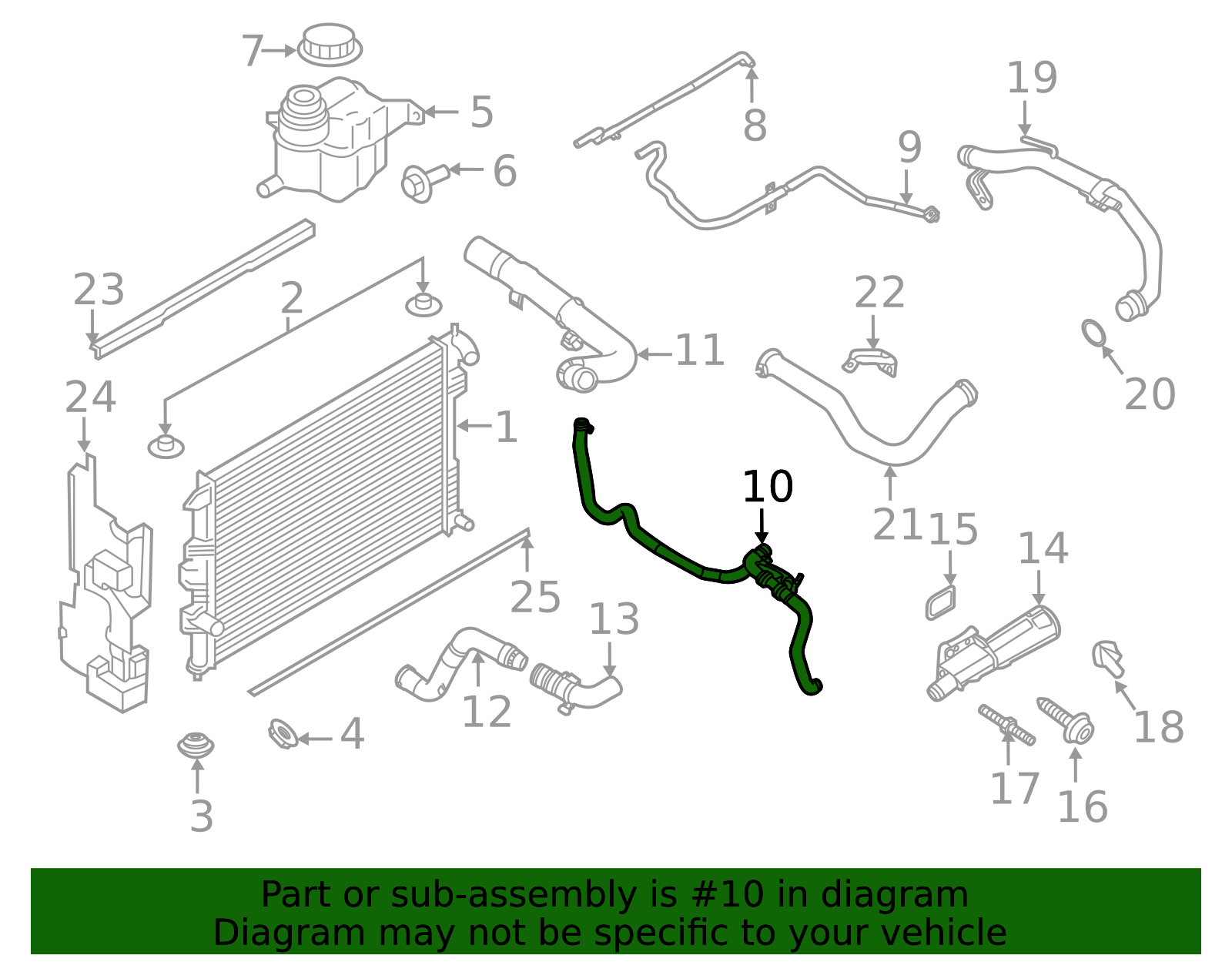 L1MZ-8C289-J - 2020-2021 Ford Explorer Inlet Hose - Motorcraft (KM-6923 ...