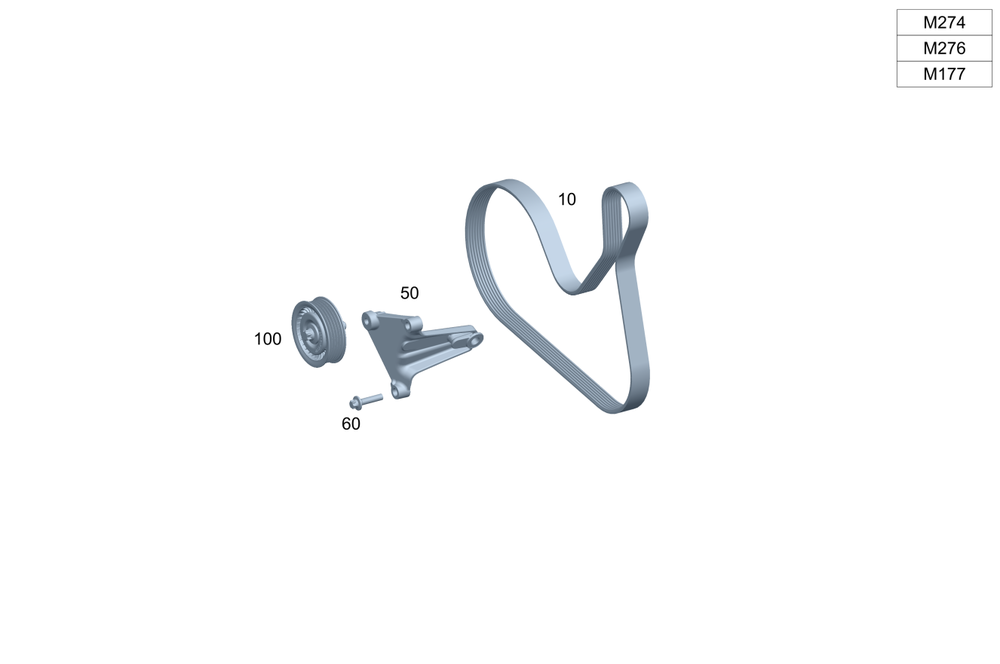 Guide Pulley - Part #274-202-01-19 | Mercedes Parts Center