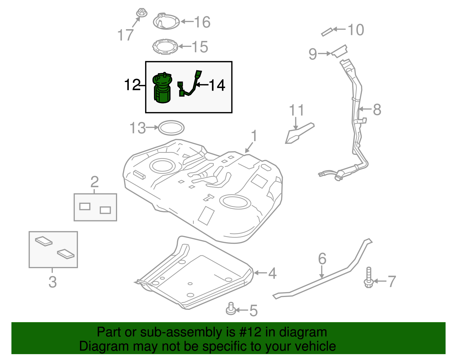 2010-2012 Ford Motorcraft™ Electric Fuel Pump PFS-591 | Ford OEM Parts ...