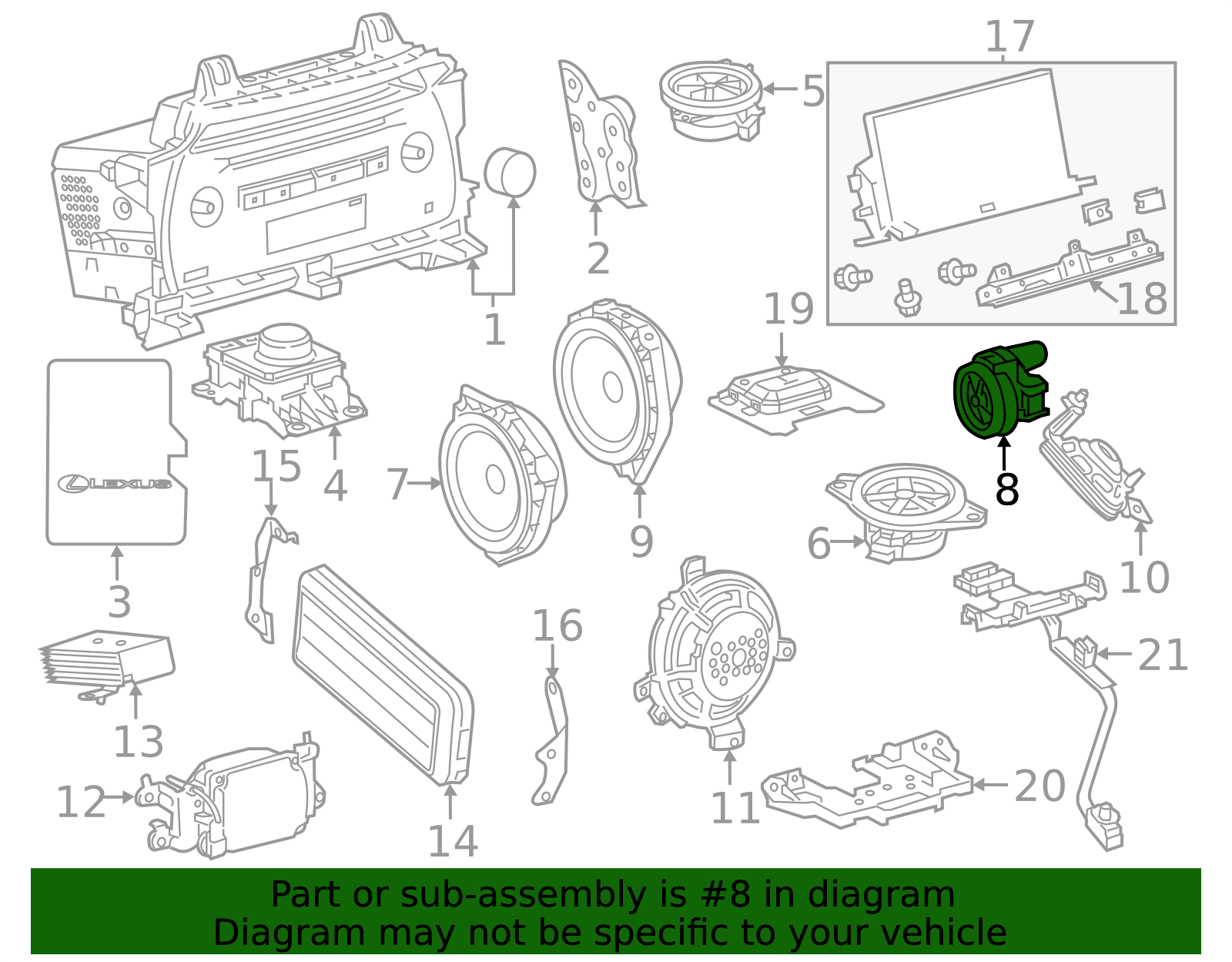 86160-78010 - High-Quality Speaker for AutoNation Parts