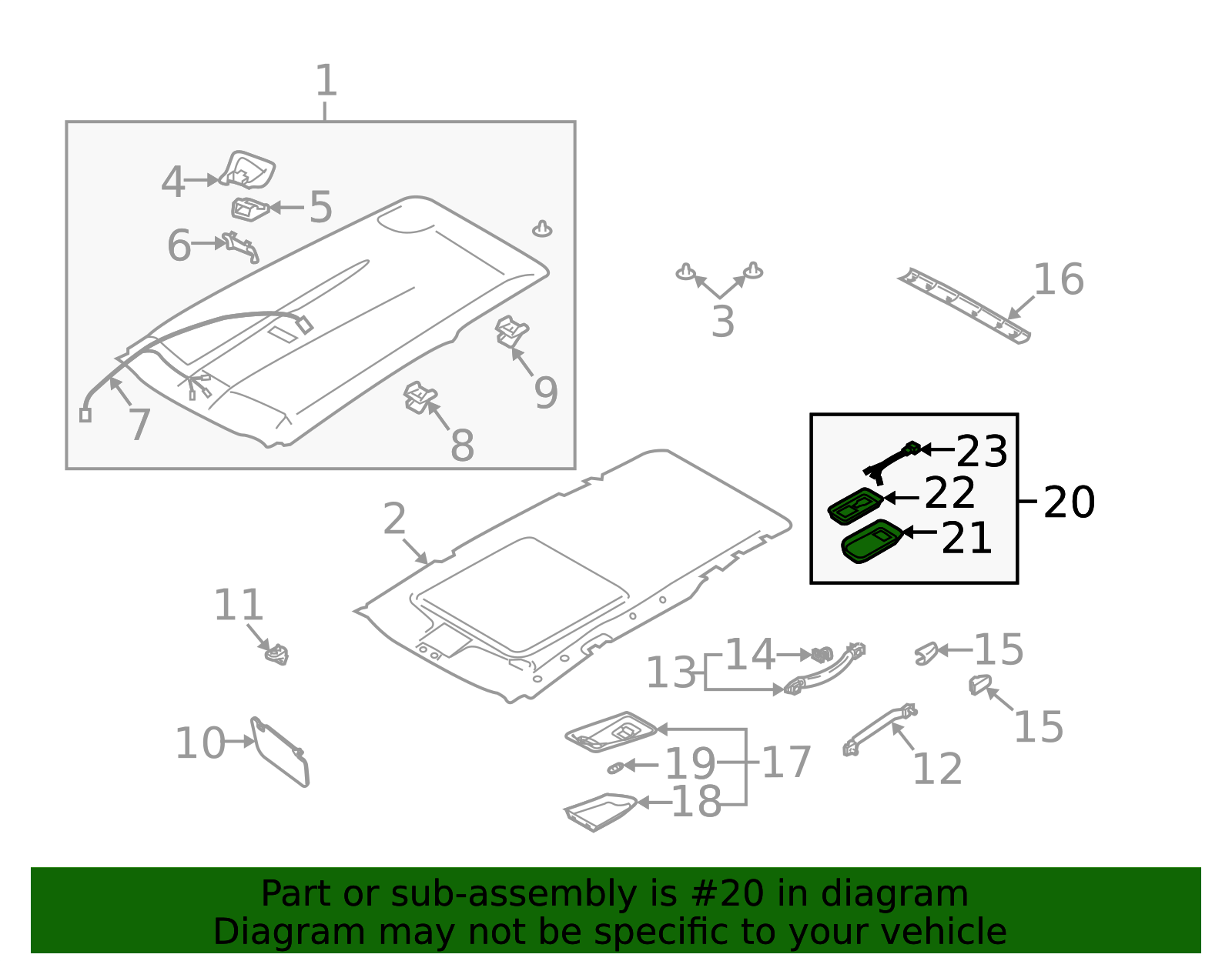 84671SA000 - Cargo Lamp 2003-2008 Subaru Forester | Subaru Factory ...