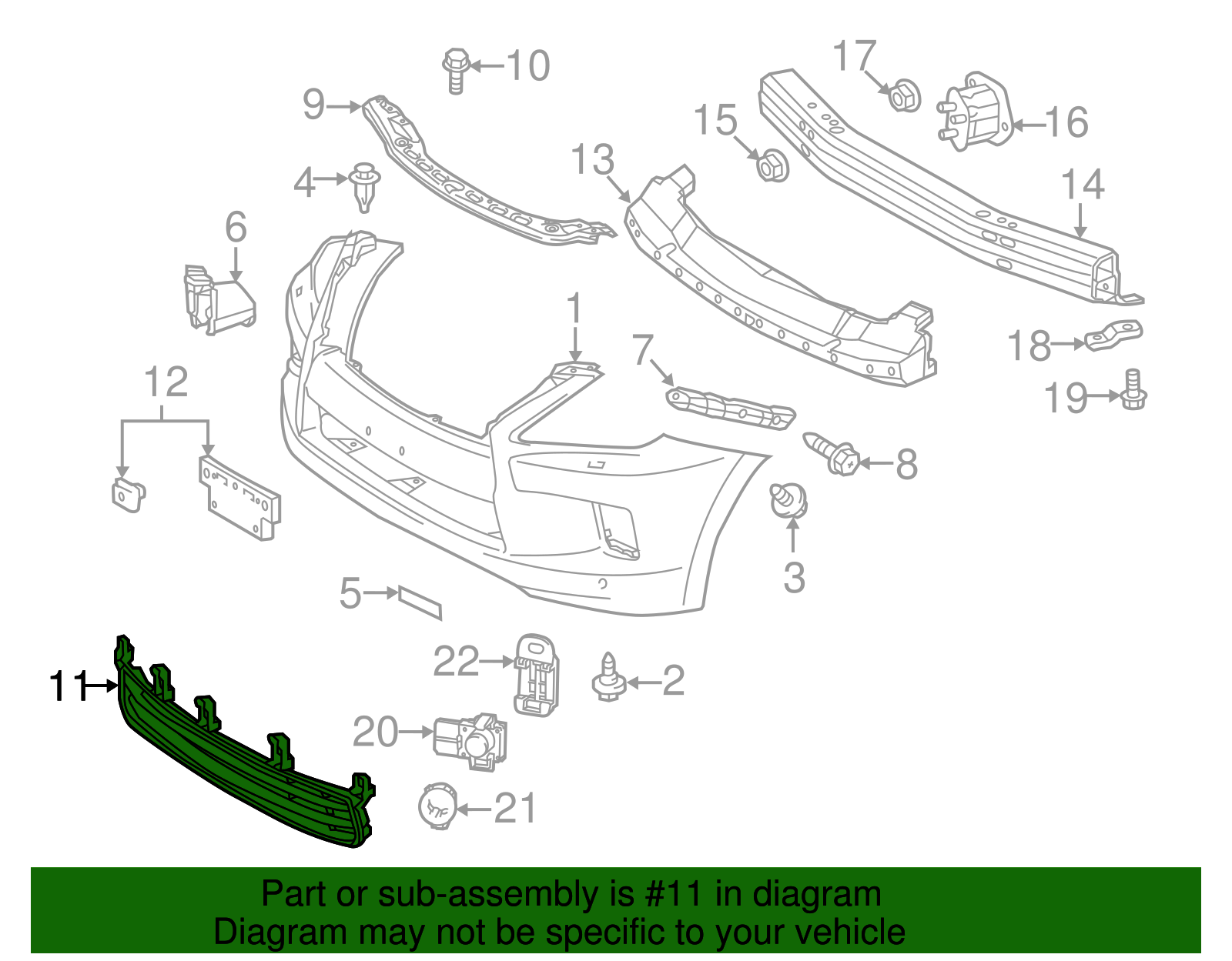 53102-60010 - Lower Grille - 2013-2015 Lexus LX570 | My L Parts