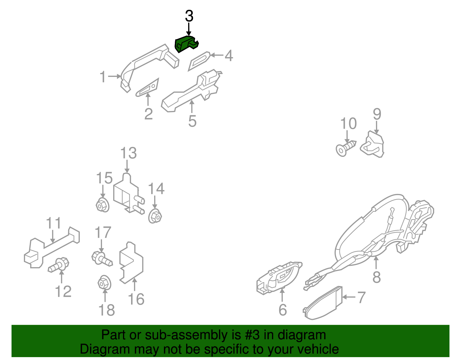 2009-2025 Nissan Escutcheon 82646-9N01A | Nissan Parts Central