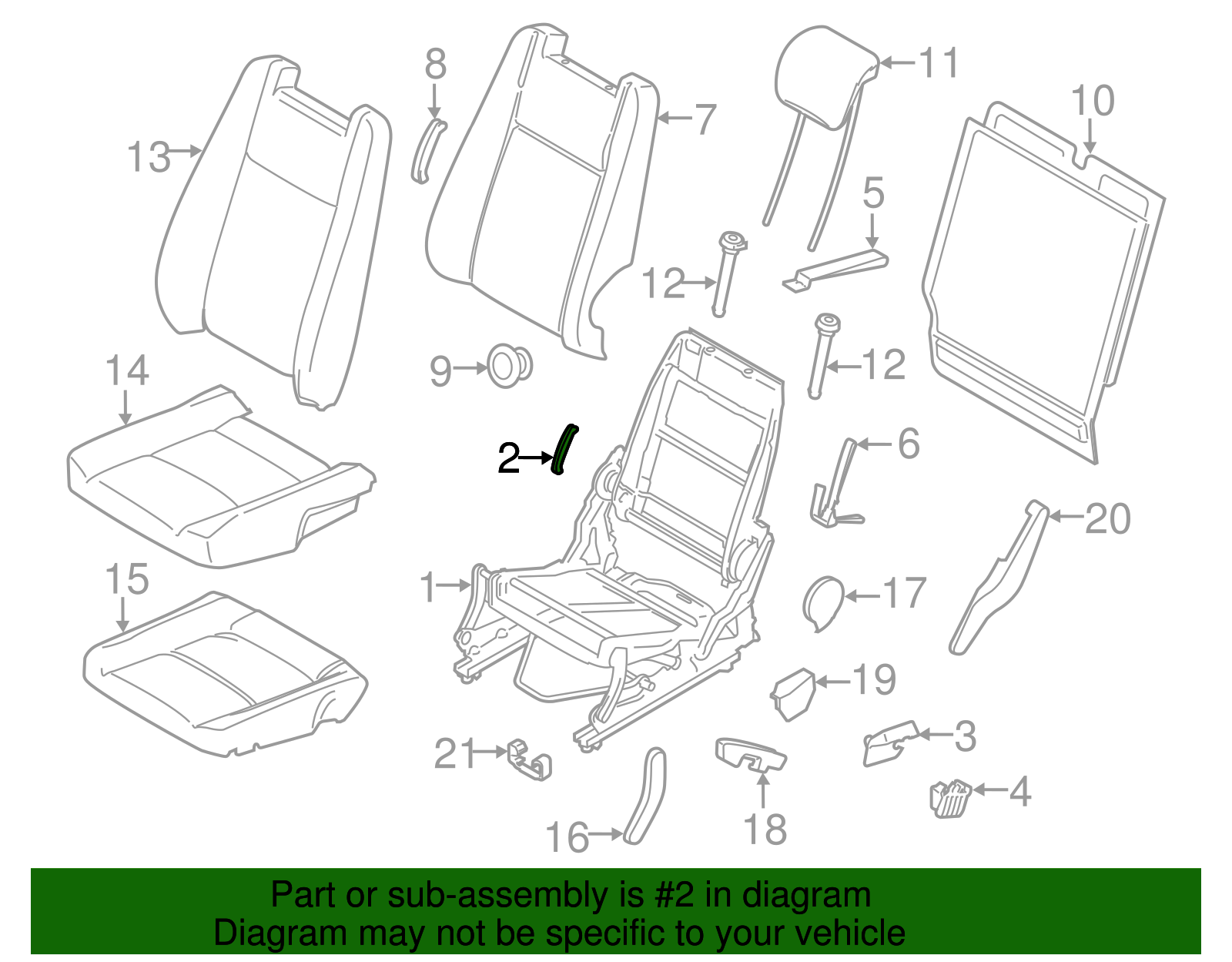 2014-2023 Ford Transit Connect Seat Frame Bracket 6M2Z-99631B29-BA ...