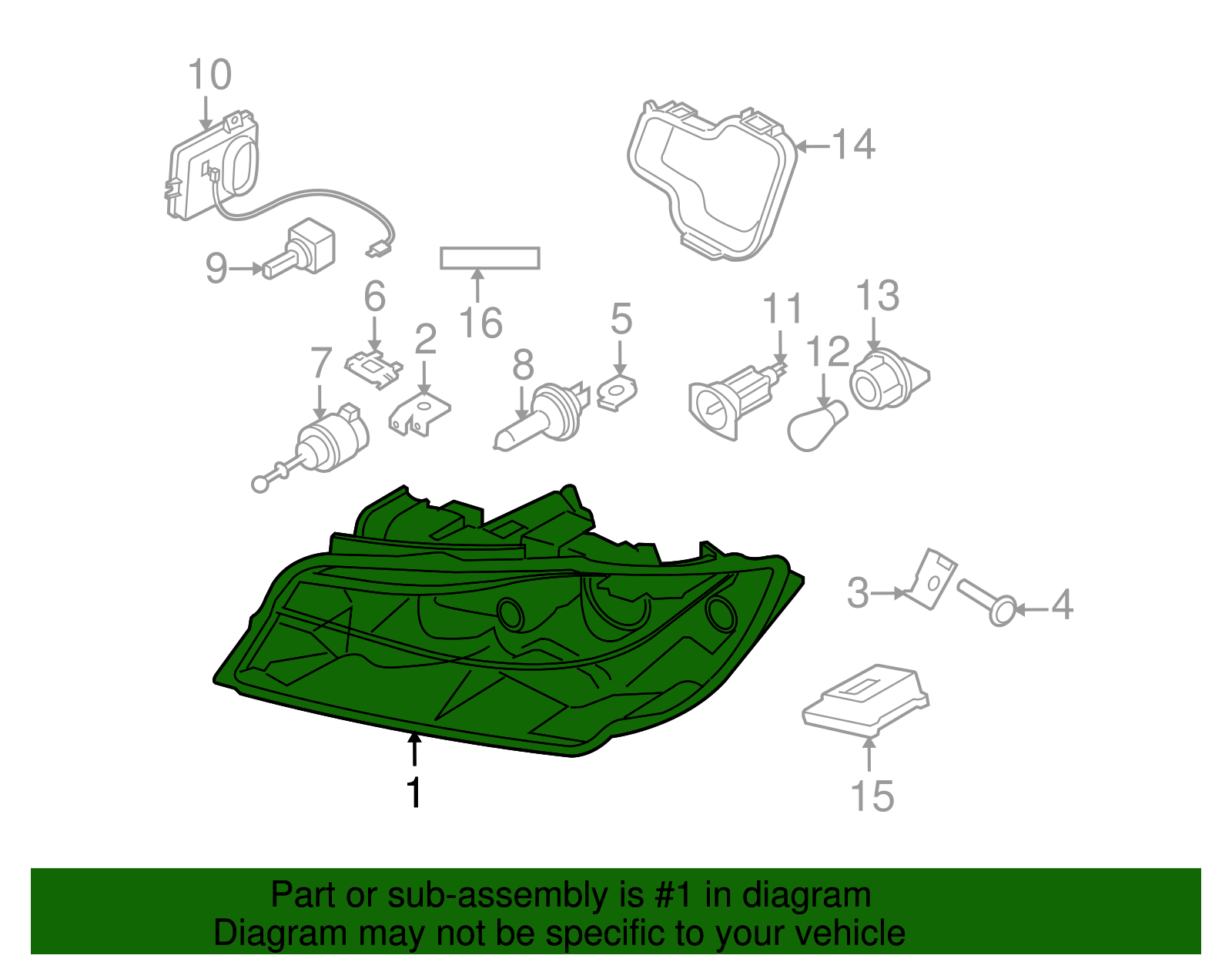 63-11-7-161-666 - Headlamp Assembly - 2006-2008 BMW | Buy BMW Parts Now