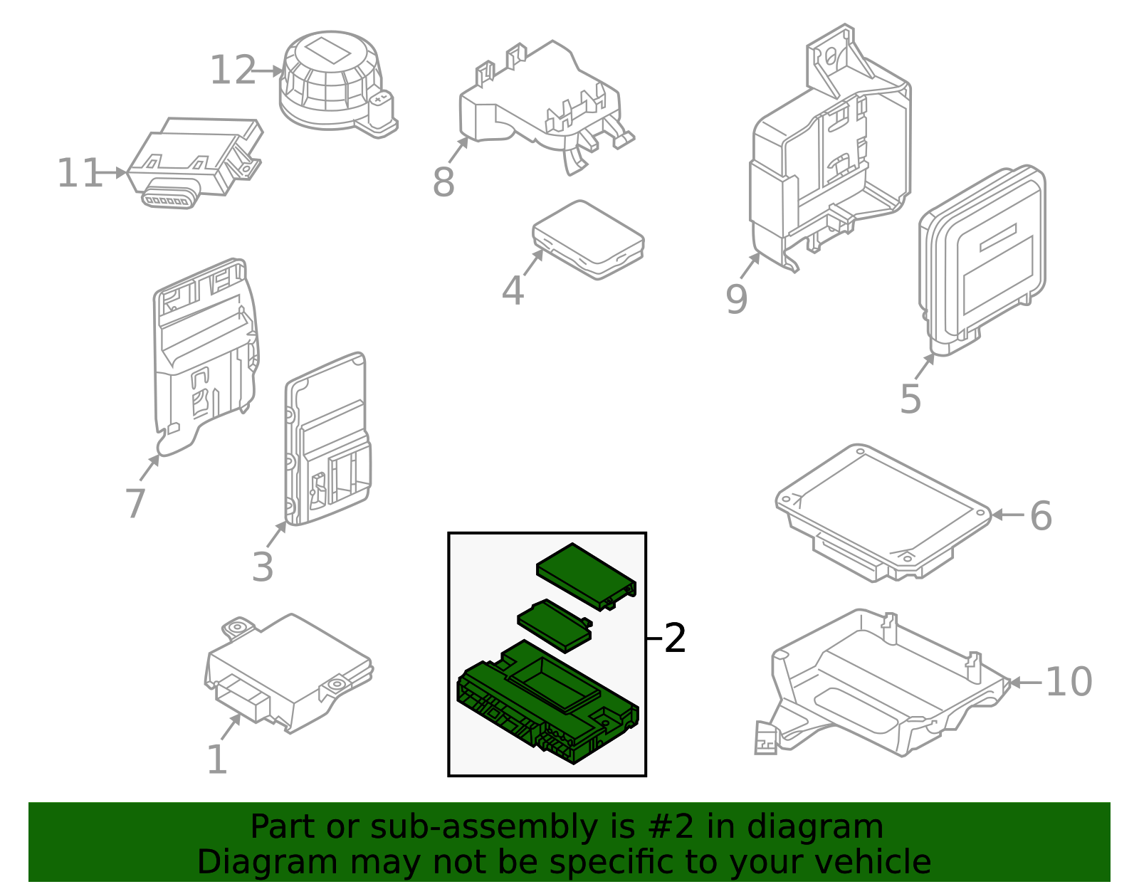 2020 Audi Control Module 80B-907-468-D | TascaParts.com