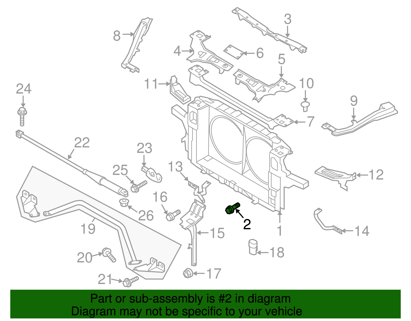 54459-1EA0A - Radiator Support Bolt - 2009-2020 Nissan 370Z | World OEM ...