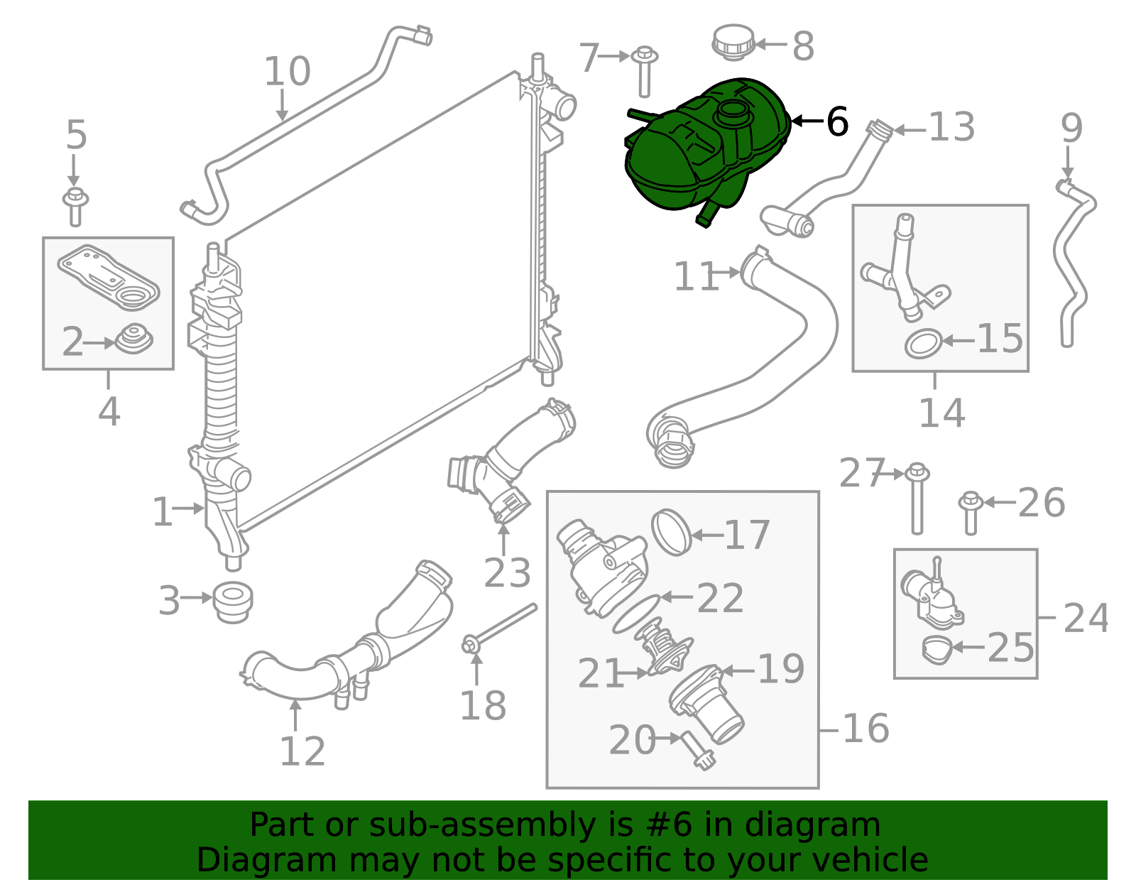 FR3Z-8A080-A - 2015-2023 Ford Mustang - Expansion Tank | My Ford Parts