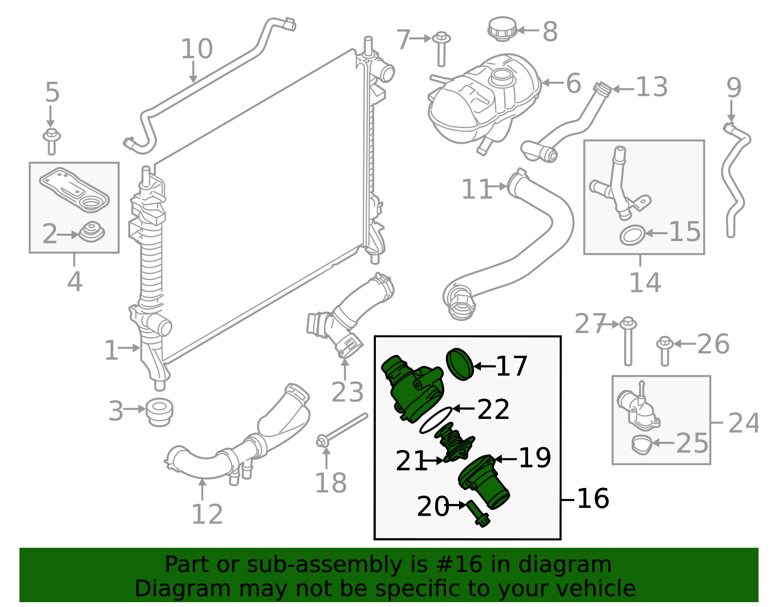 2011-2025 Ford Mustang Engine Coolant Thermostat Kit BR3Z-8A586-N ...