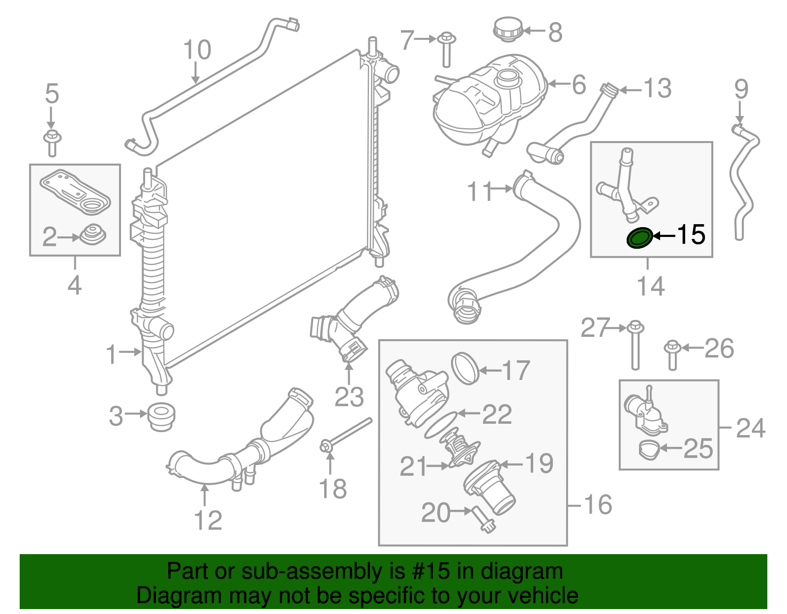 AC3Z-8527-A - Engine Coolant Pipe O-Ring 2010-2025 Ford | Ford Parts Direct