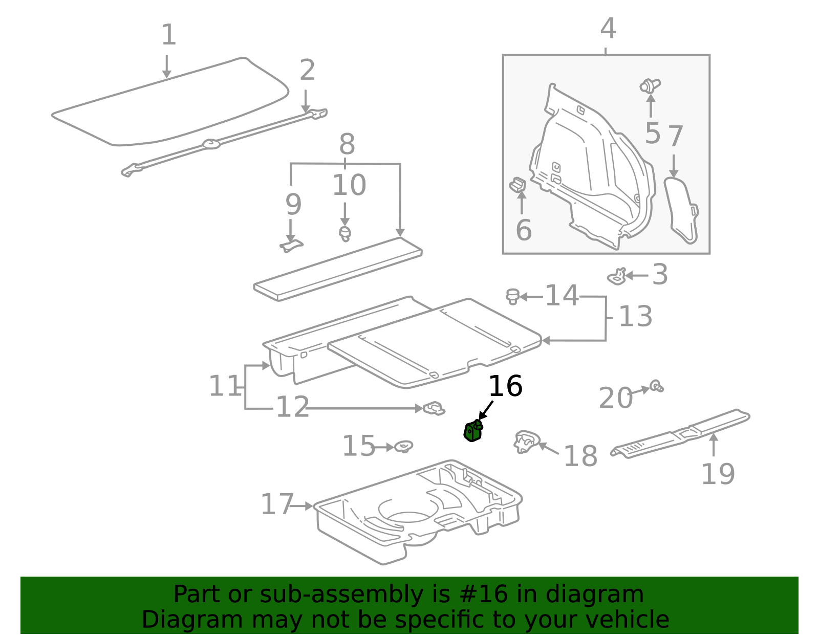 2003-2008 Toyota Matrix Hinge 58404-12020 | MotorMotor