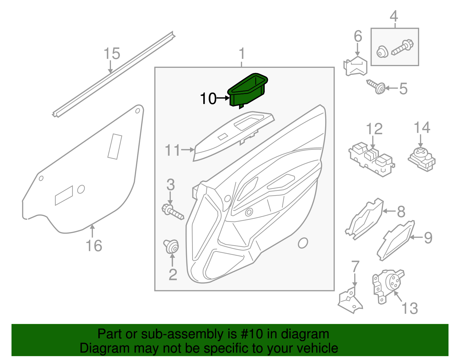 2012-2017 Kia Rio Pull Handle 82741-1W000HU | KIA Parts Zone
