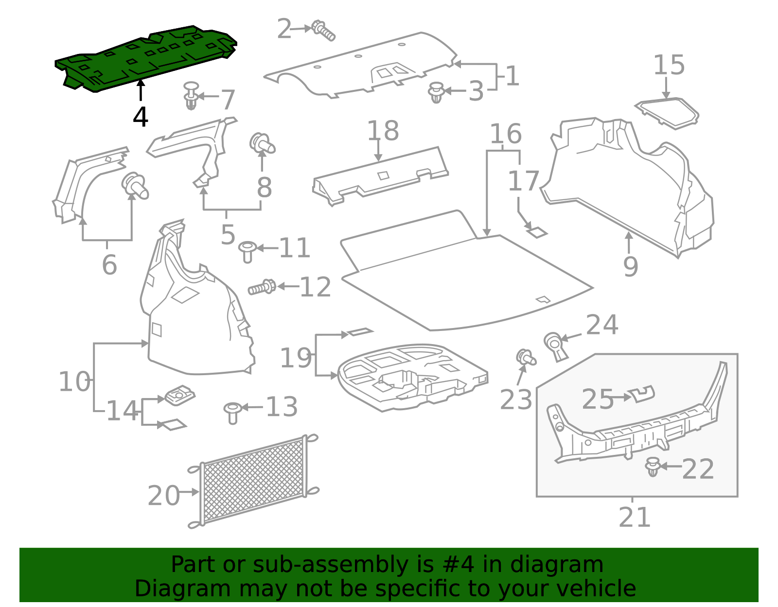 Toyota Package Tray Trim - Rear Interior Panel - Part #64165-07050 ...