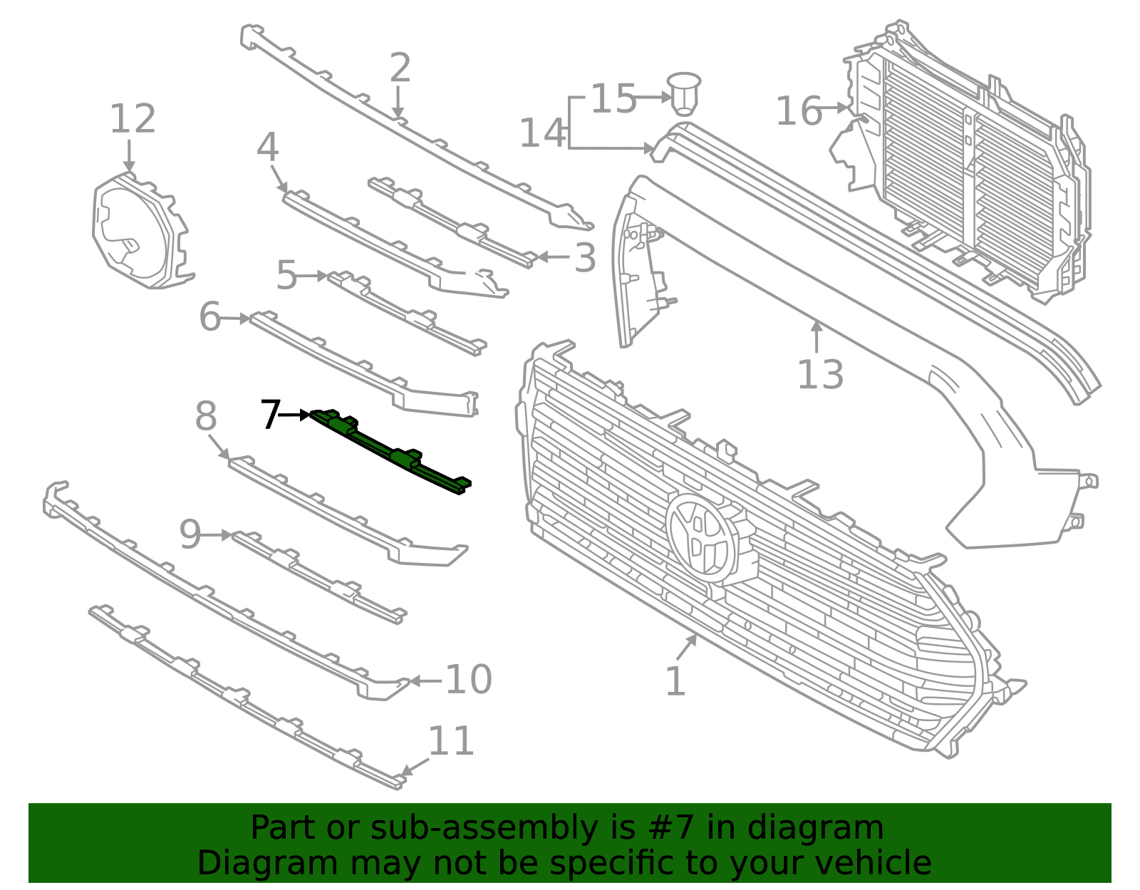 2024-2025 Toyota Tacoma Upper Molding 53142-AK010 | Toyota Parts Center