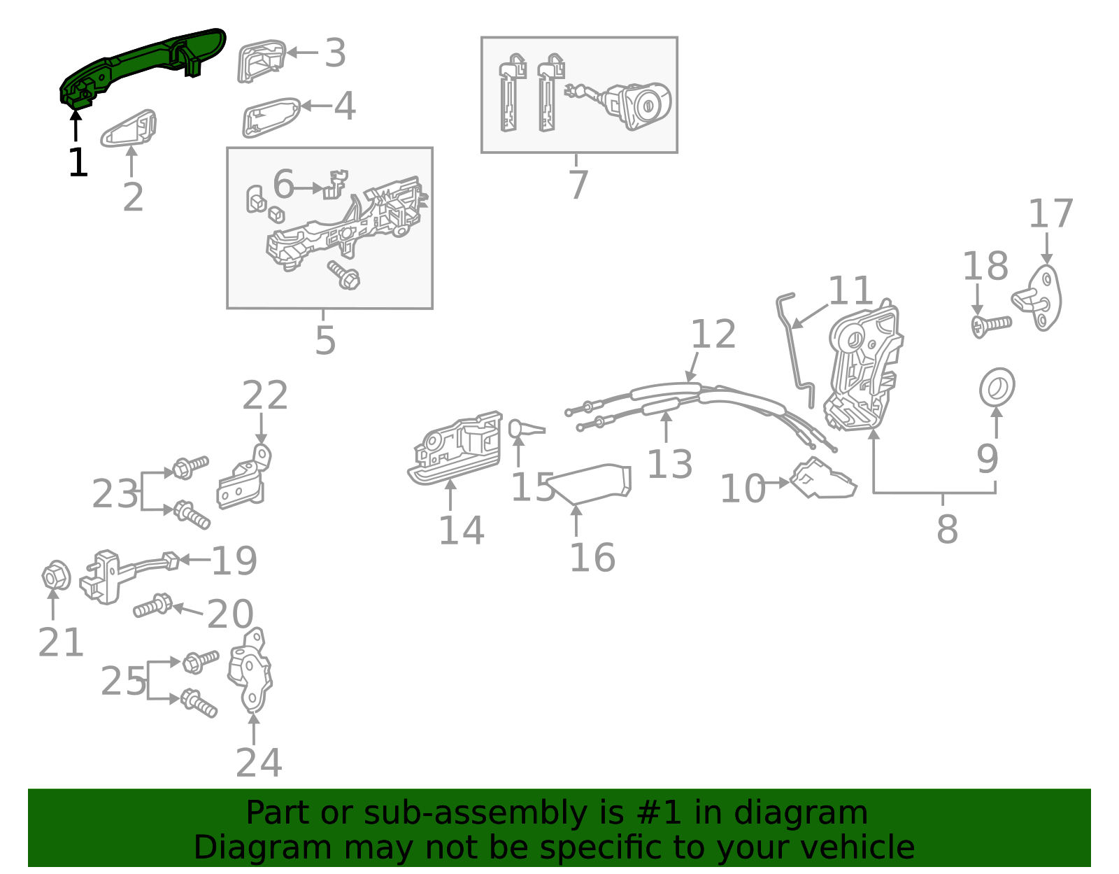 Genuine Toyota Handle, Outside part# 69210-0R080-C0 for 2019-2025 ...