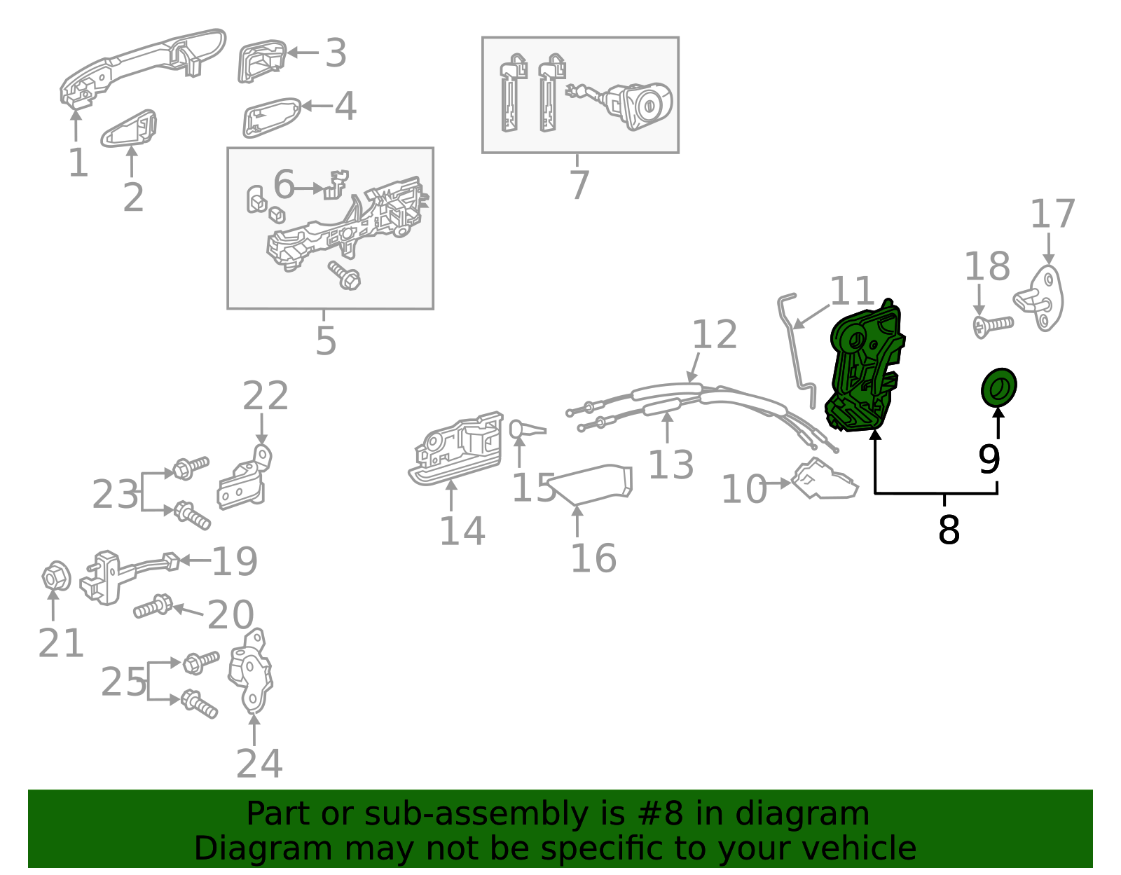 69040-02440 - Lock Assembly, Front Door With Motor, Left - 2014-2025 ...