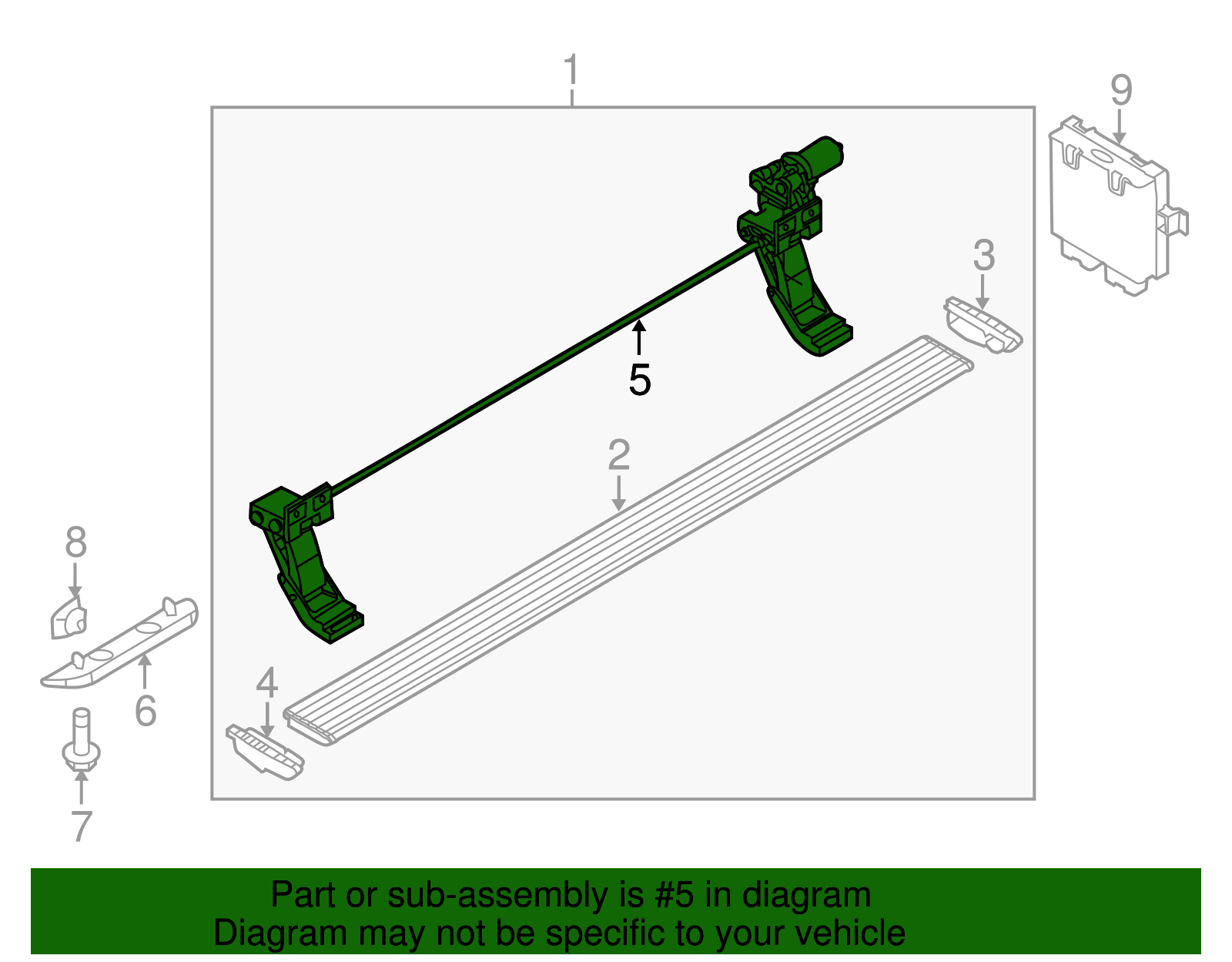 Genuine OEM Running Board Mounting Bracket Part# AL3Z-16A507-A Fits ...