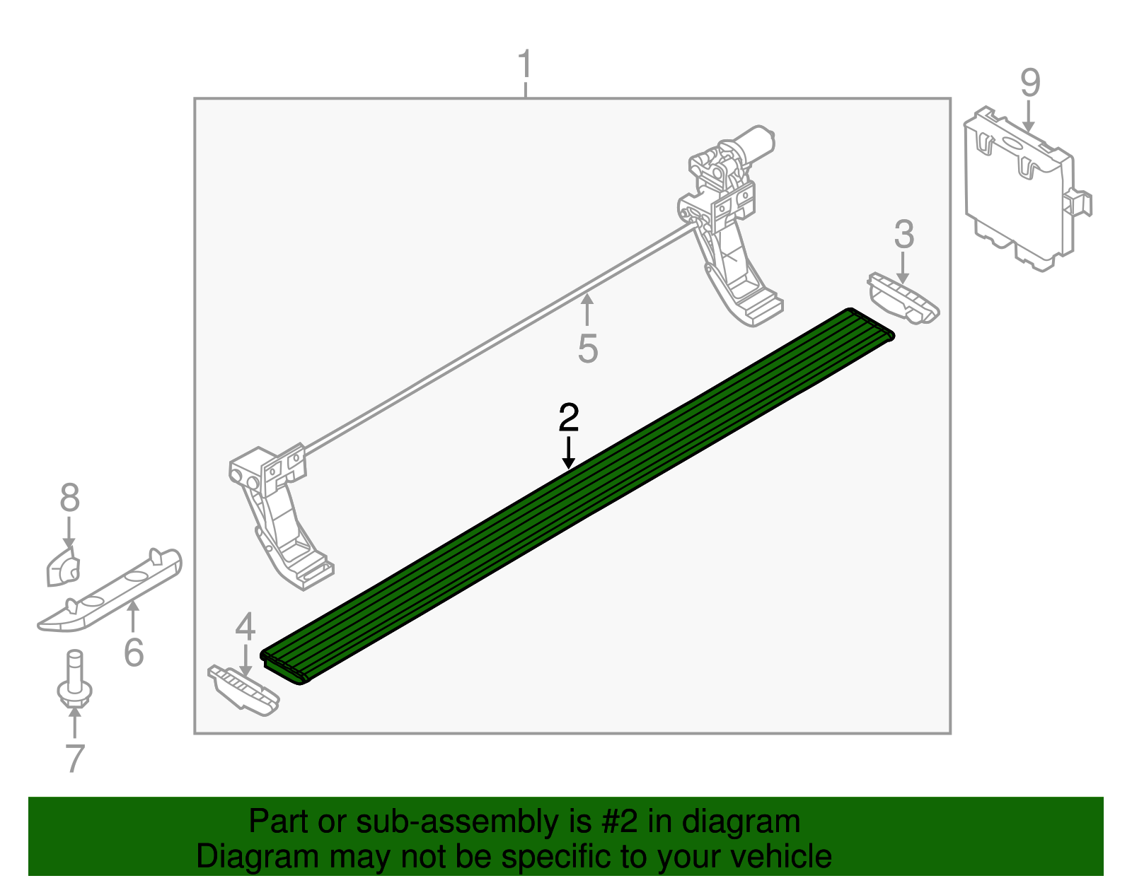 2009-2014 Ford F-150 | Running Board | 9L3Z-16490-D | Walls' Ford Parts
