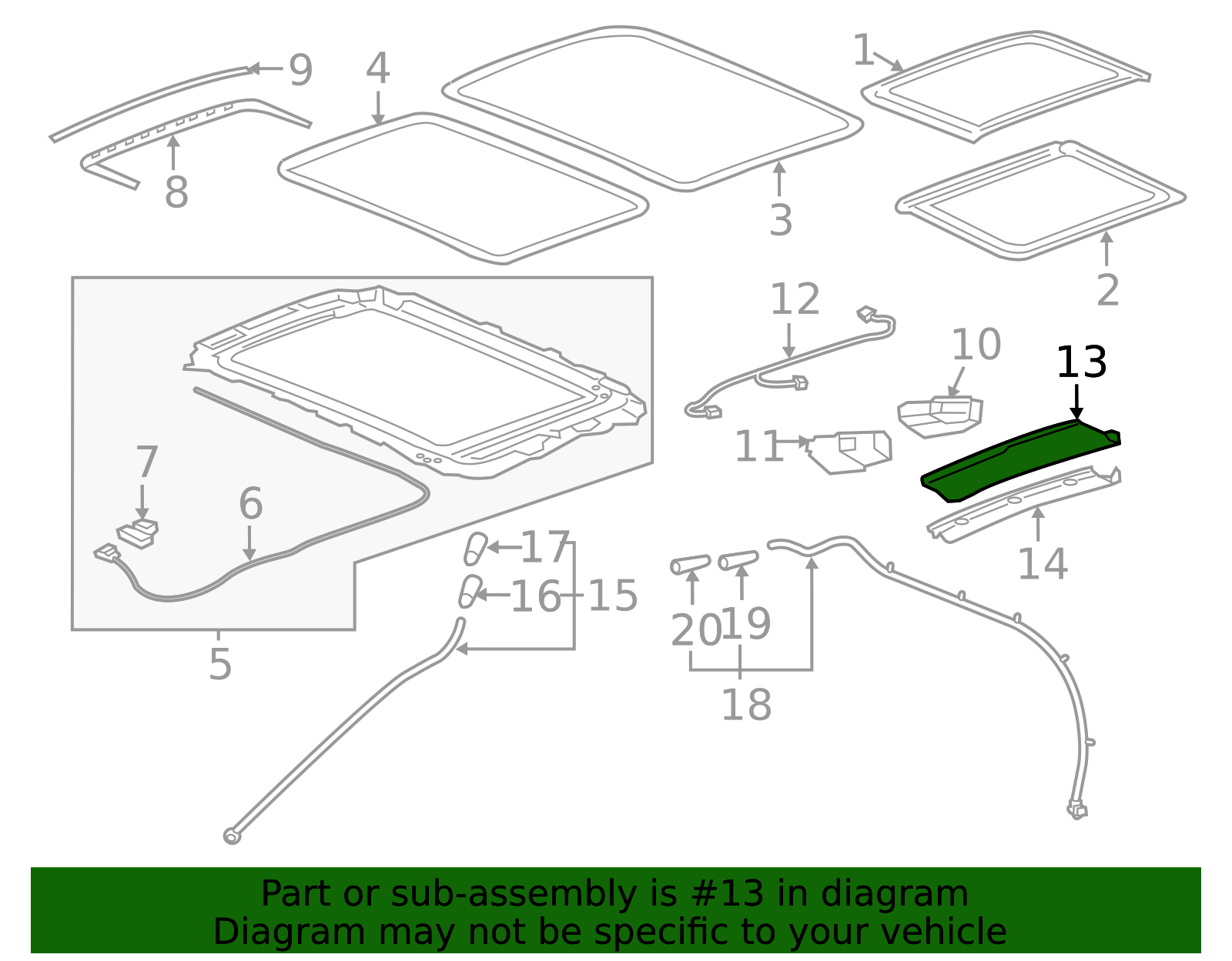2017-2025 Cadillac Light Wheat Sunroof Sunshade 84124538 ...