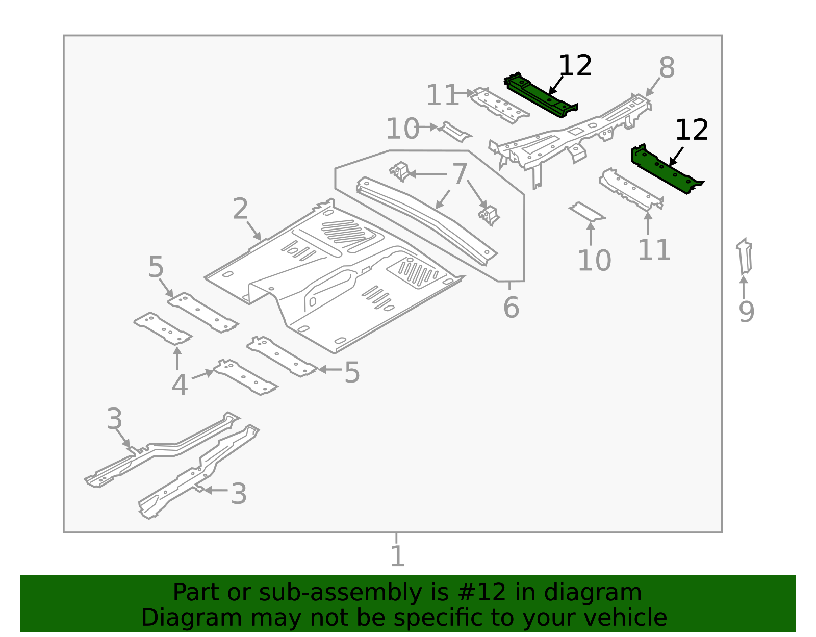 2020-2025 Ford | Rear Cross-Member | L1MZ-7810777-A | Walls' Ford Parts