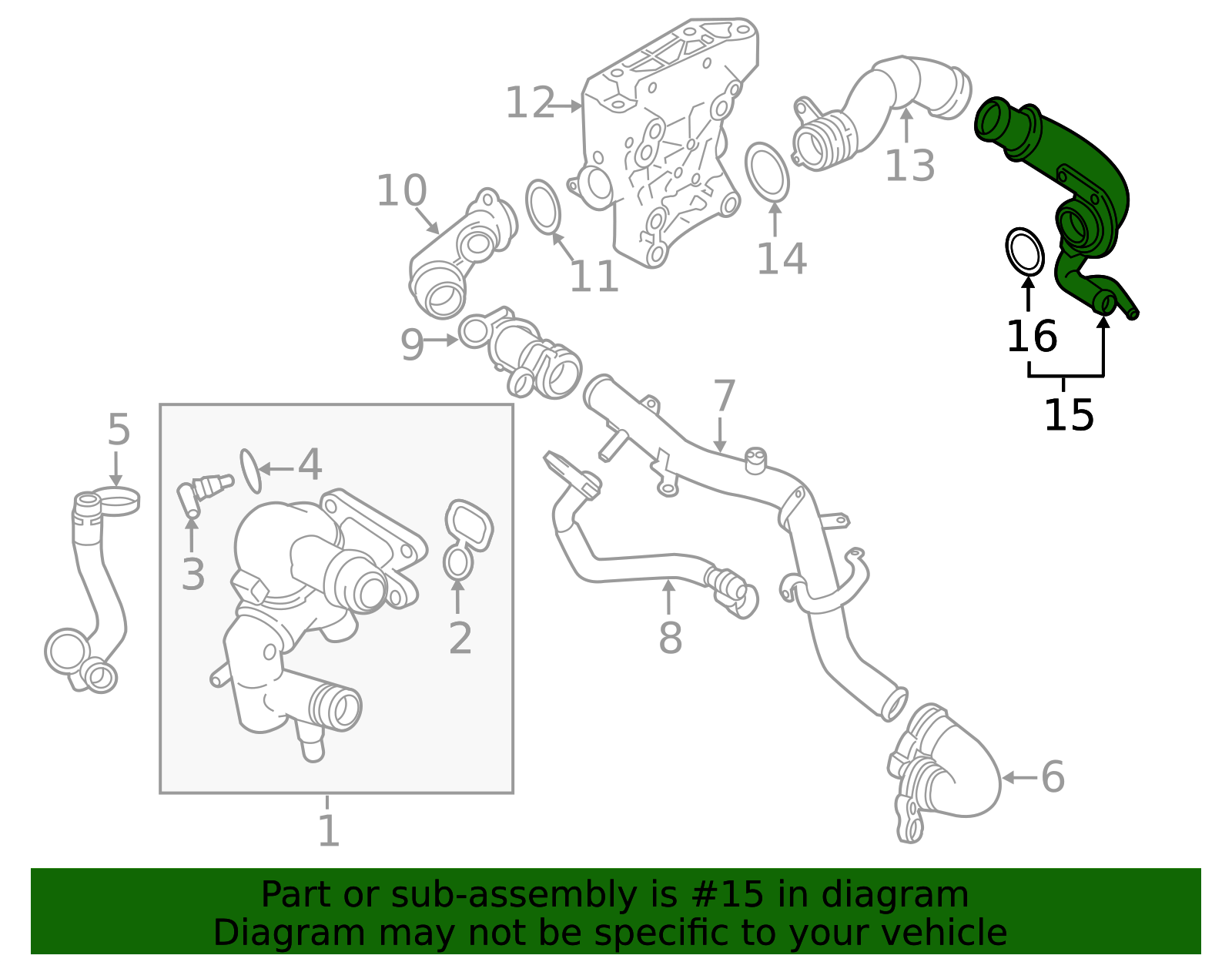 Genuine OEM Water Inlet Tube Part# LR094419 Fits 2018-2019 Land Rover ...