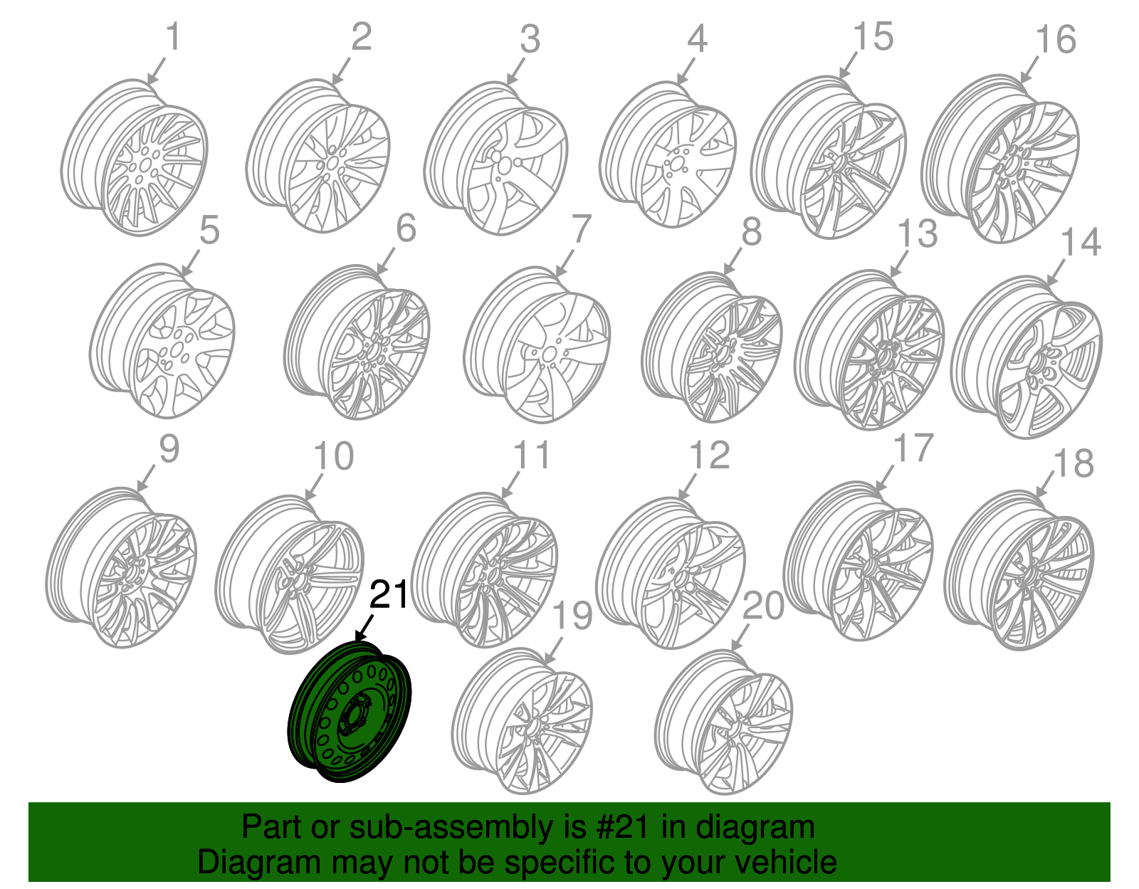 36116758778 - 2004-2010 BMW Spare Wheel (36-11-6-758-778) | BMW of ...
