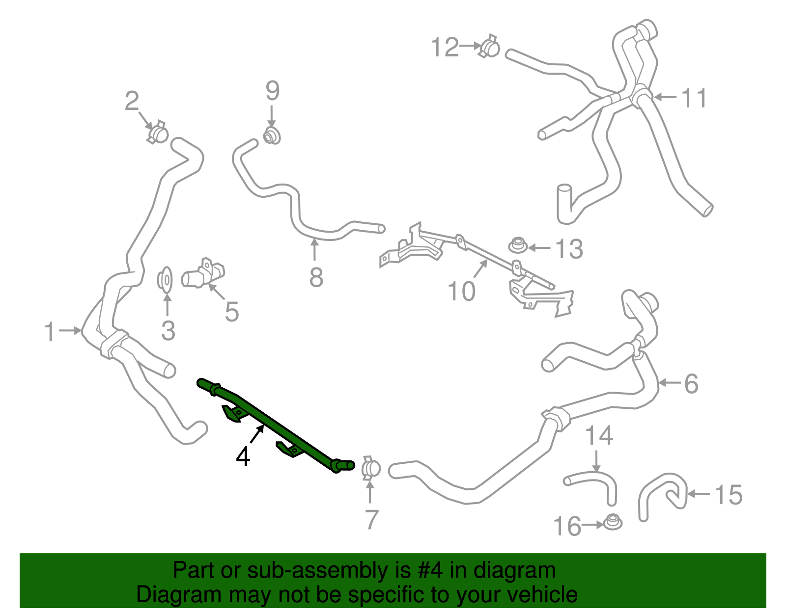 03H-121-065-J - Water Pipe 2018-2023 Volkswagen | Wolfsburg Parts Direct