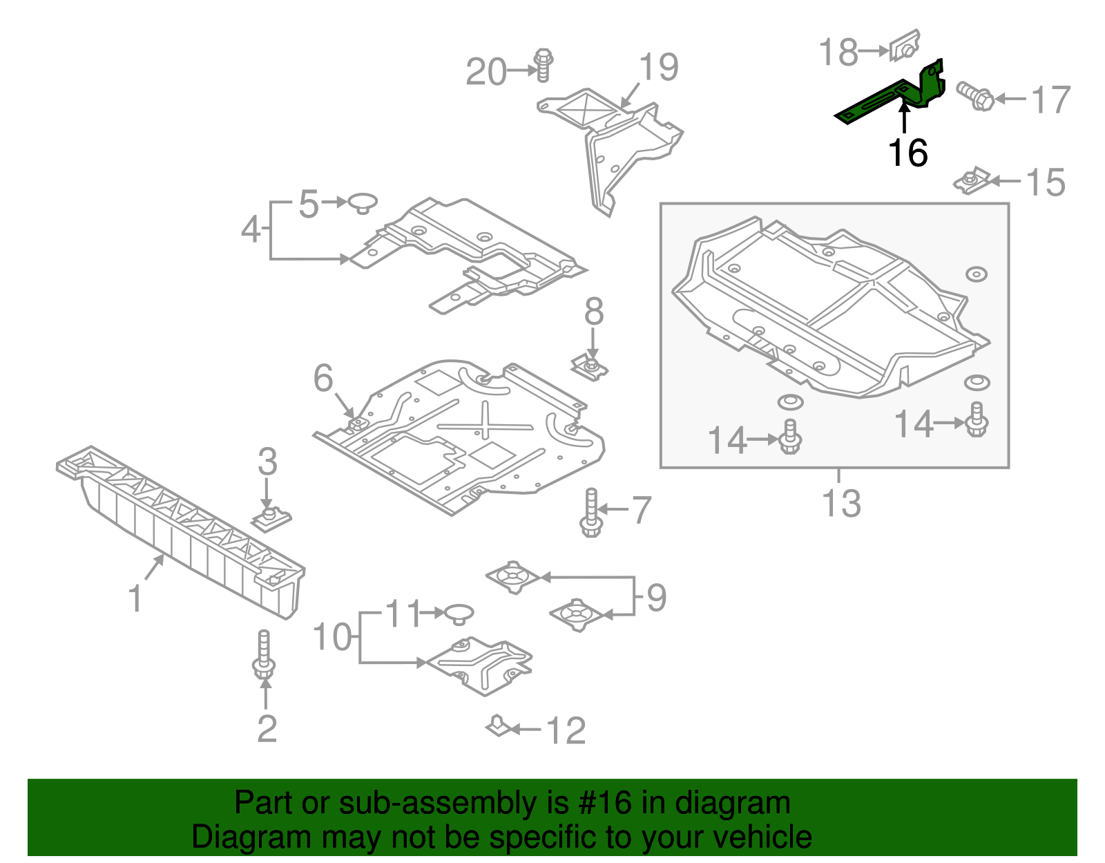 2011-2014 Ford F-150 Rear Plate Support Bracket - Driver's Side (LH ...