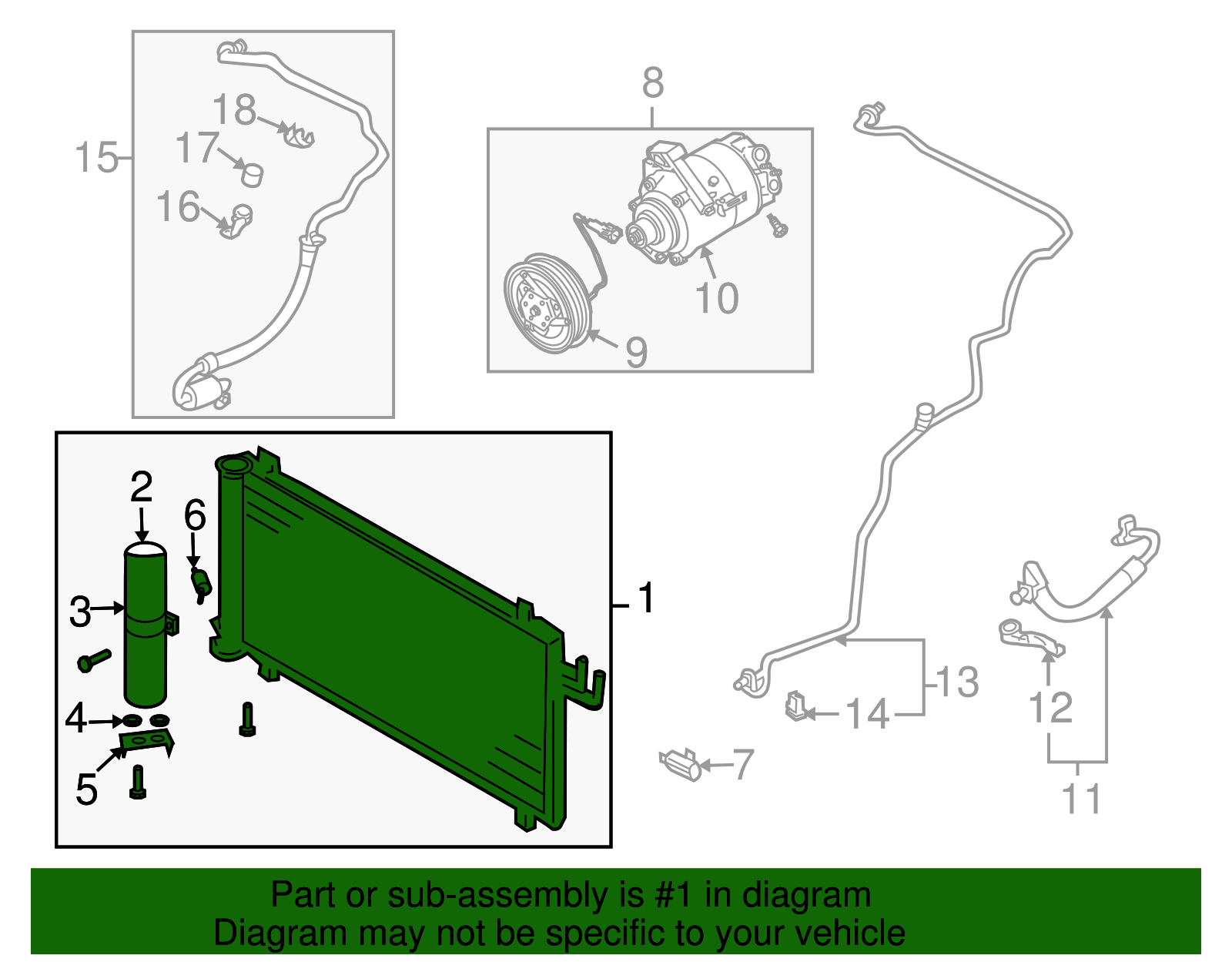 2003-2009 Nissan 350Z Condenser Assembly 92100-CD00A | Nissan Parts Central