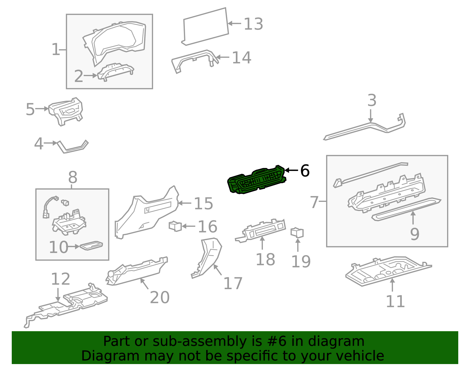 2019-2025 Toyota Dashboard Air Vent 55670-0R140 | Toyota Parts Center