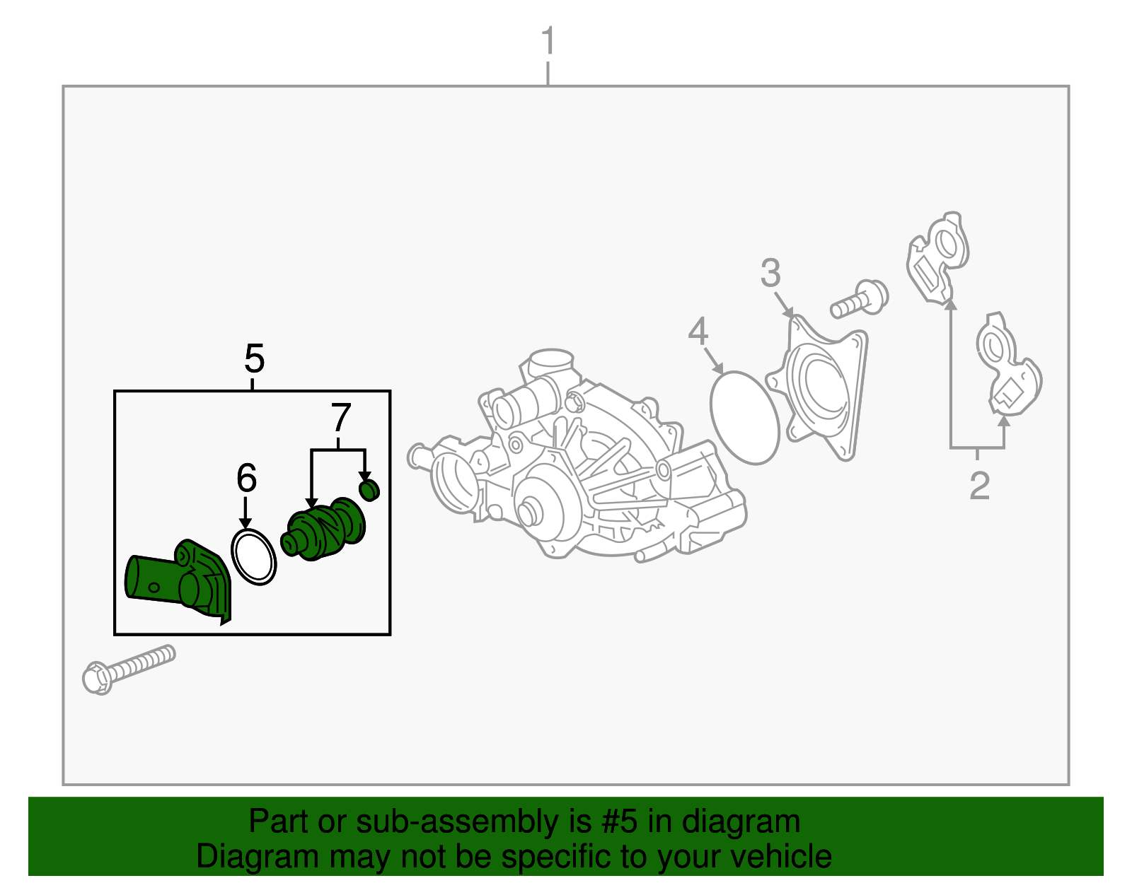 1999-2009 GM Engine Coolant Thermostat Water Inlet Assembly 12600172 ...