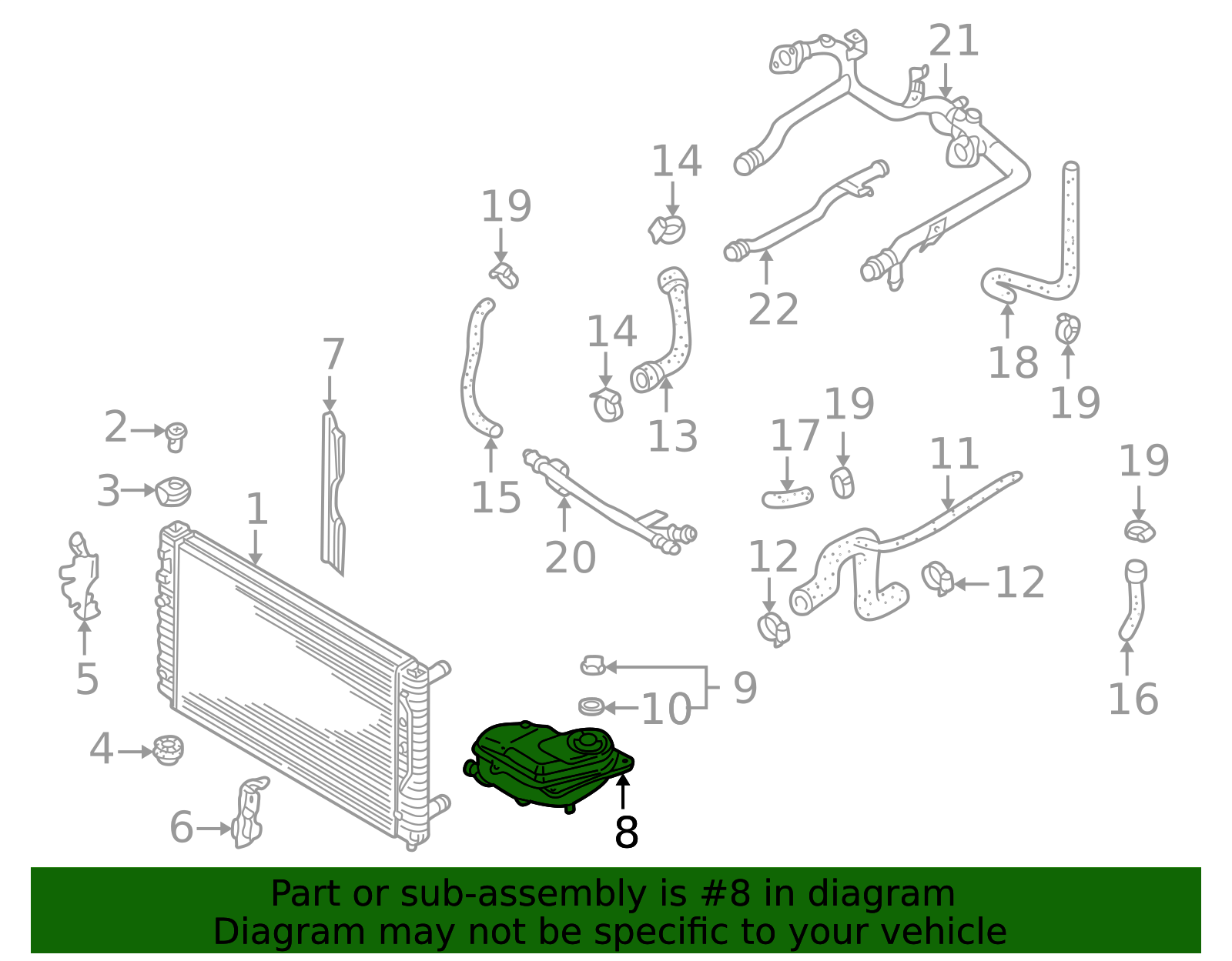 8D0-121-403-L - Reservoir 1996-2001 Audi | Audi OEM Parts