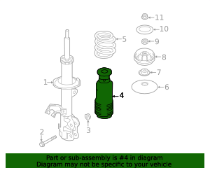 2018-2025 Nissan Strut Bumper 54050-5RB1A | Nissan Parts Central