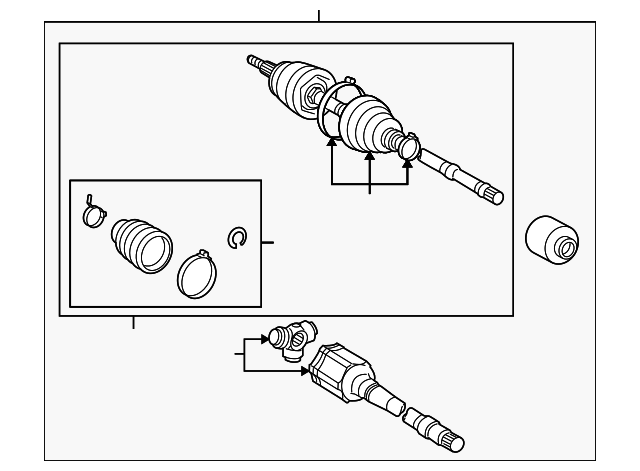 2008-2010 Toyota Highlander Axle Assembly 43410-0W240 | OEM Parts Online