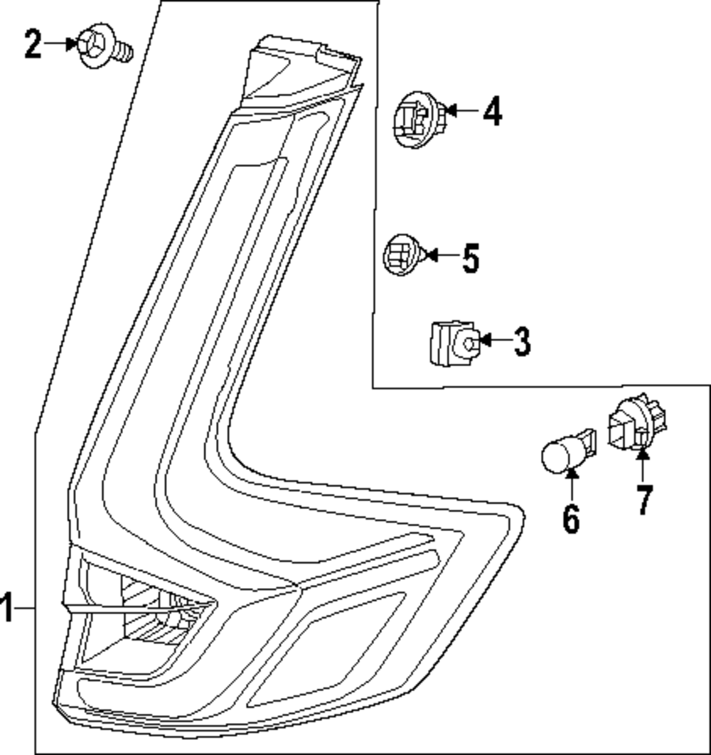 90650-3A0-A11 - 2023-2025 Honda CR-V - Tail Lamp Grommet | Honda Car ...