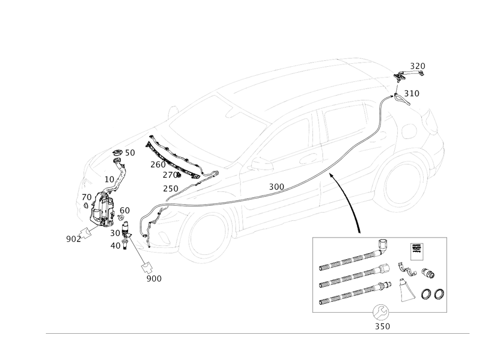 2014-2020 Mercedes-Benz Parts Kit, Hose Line 246-860-18-92 | Benz Parts ...